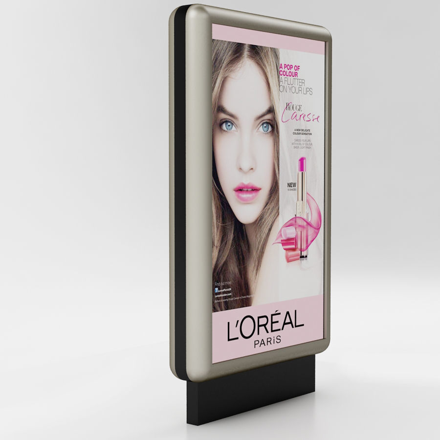 Advertising panel with 2 faces 01 3D model | CGTrader