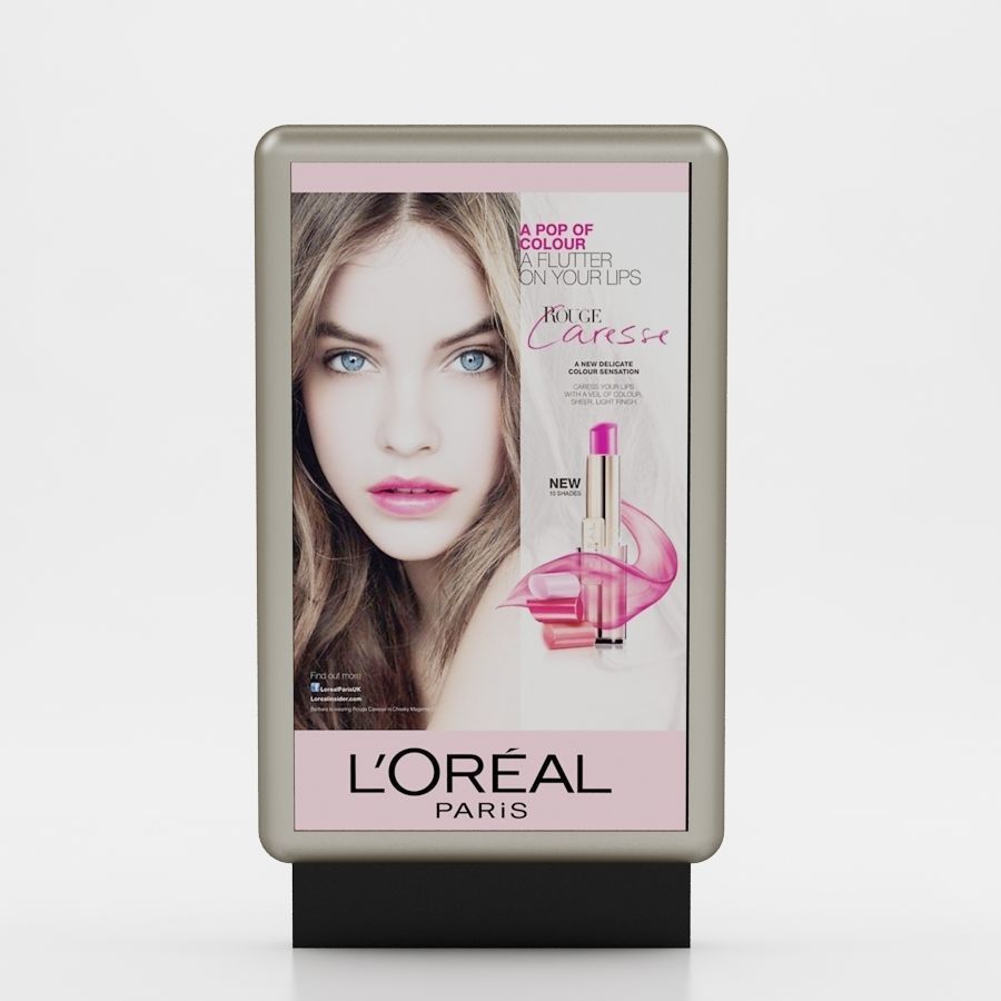 Advertising panel with 2 faces 01 3D model | CGTrader