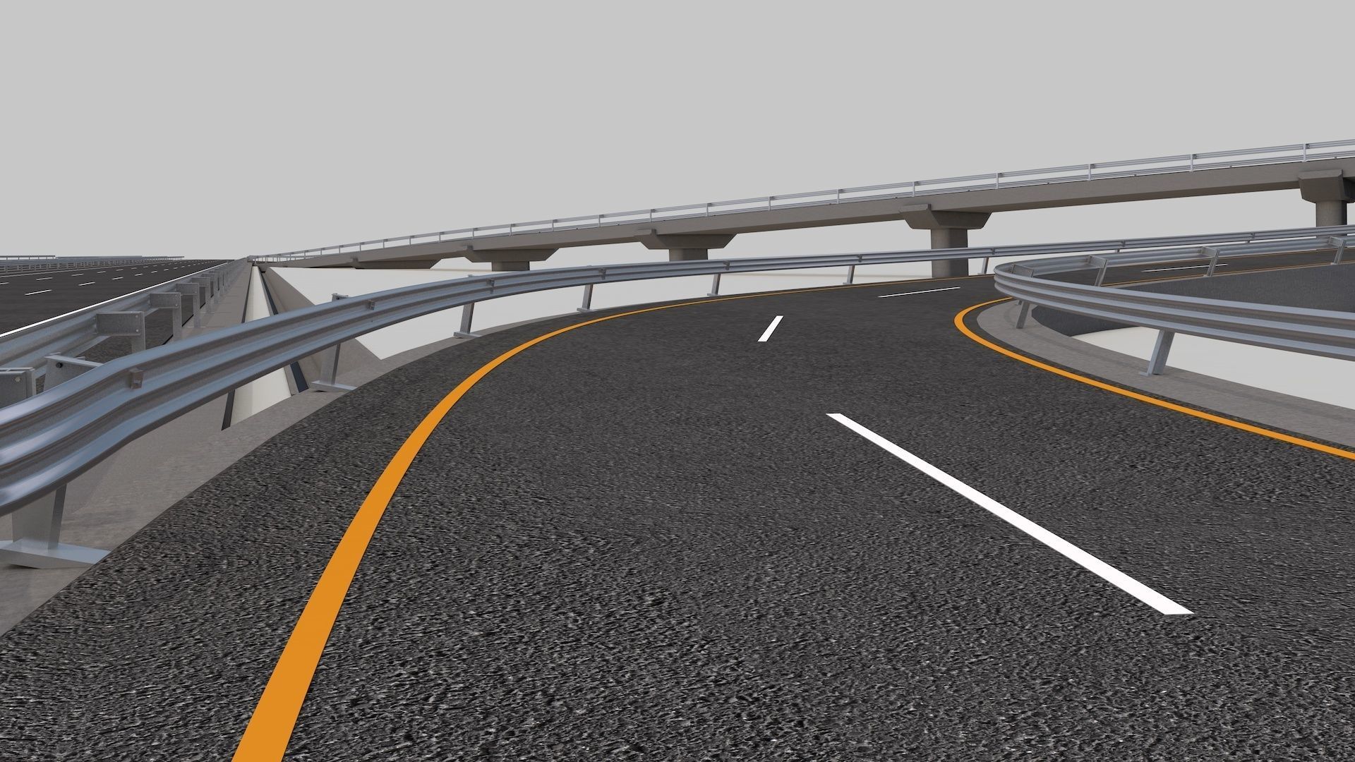 Highway Intersection Road Bridge 3D model | CGTrader