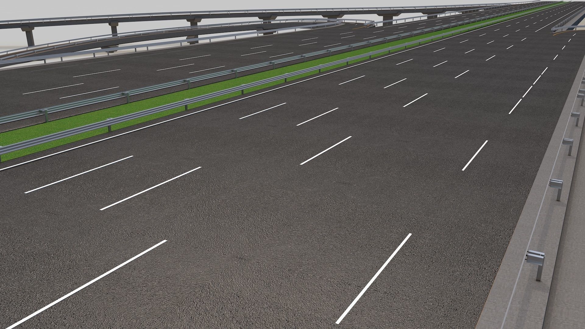 Highway Intersection Road Bridge 3D model | CGTrader