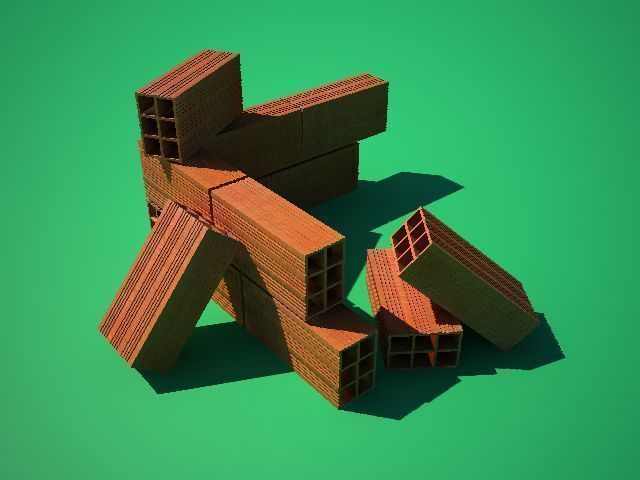 brick pile of bricks free 3D model | CGTrader