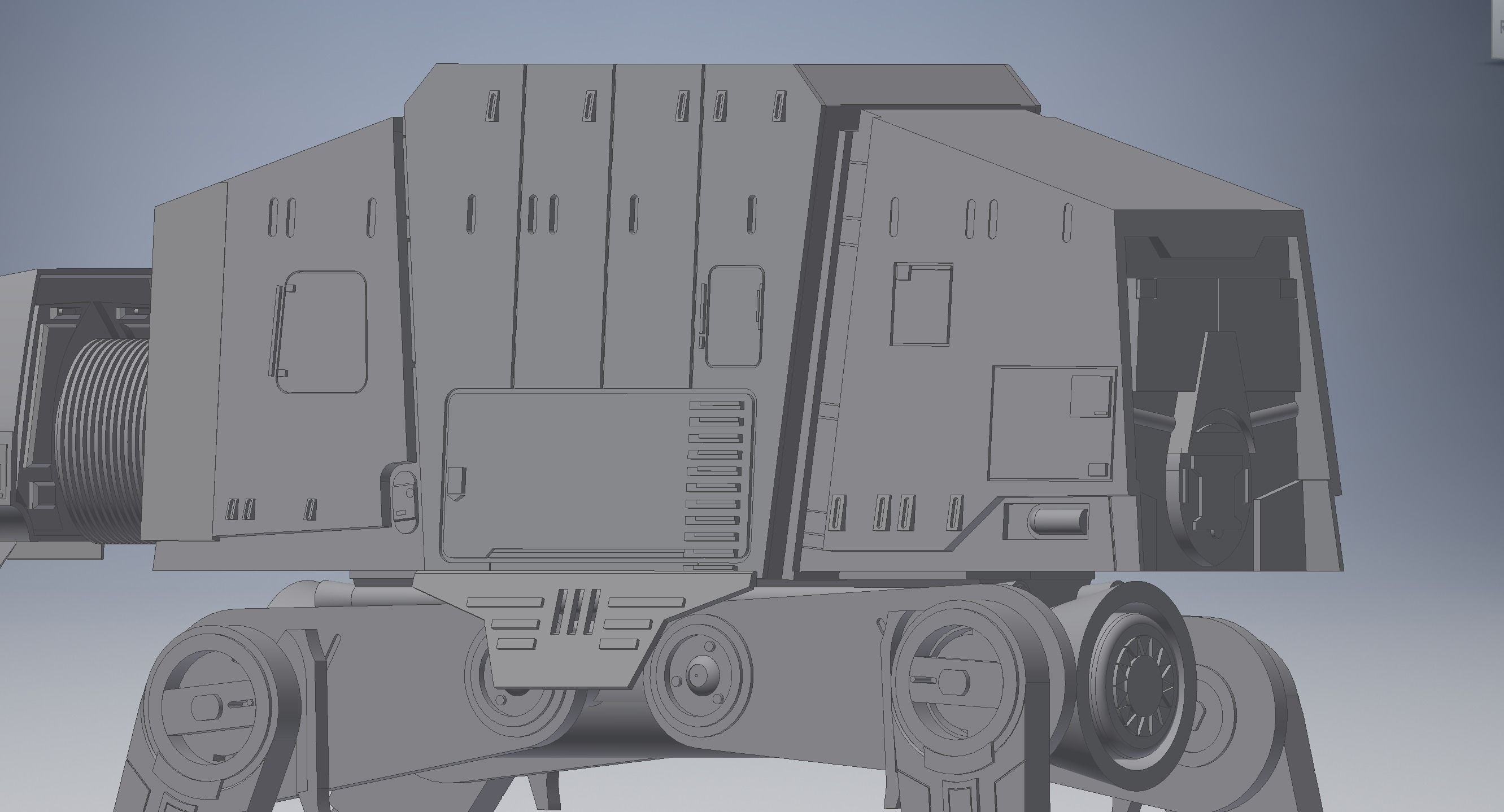 Ultra Realistic Star Wars AT-AT Model 3D model 3D printable | CGTrader