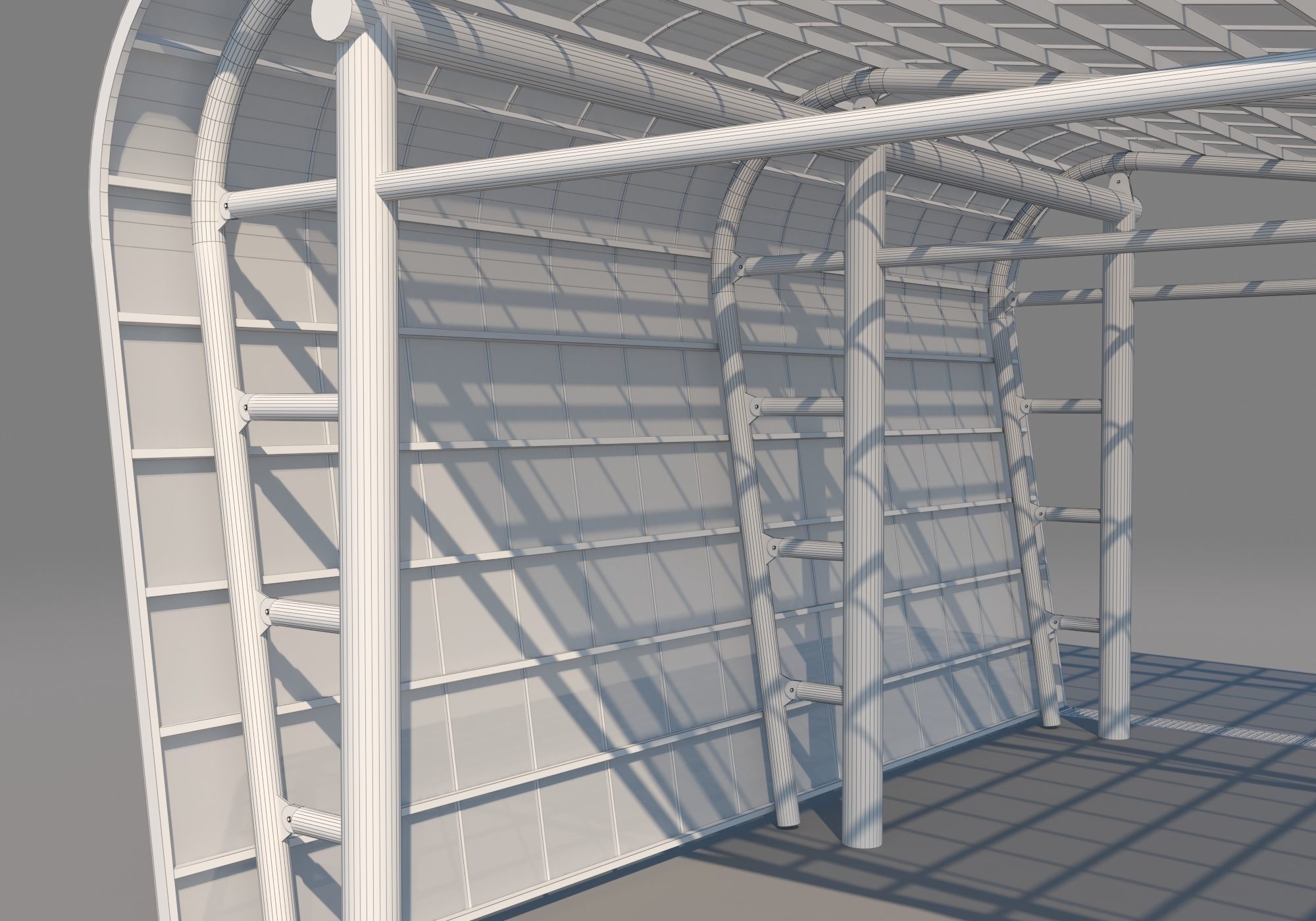 Carport Design With Steel Construction 3 3D model | CGTrader