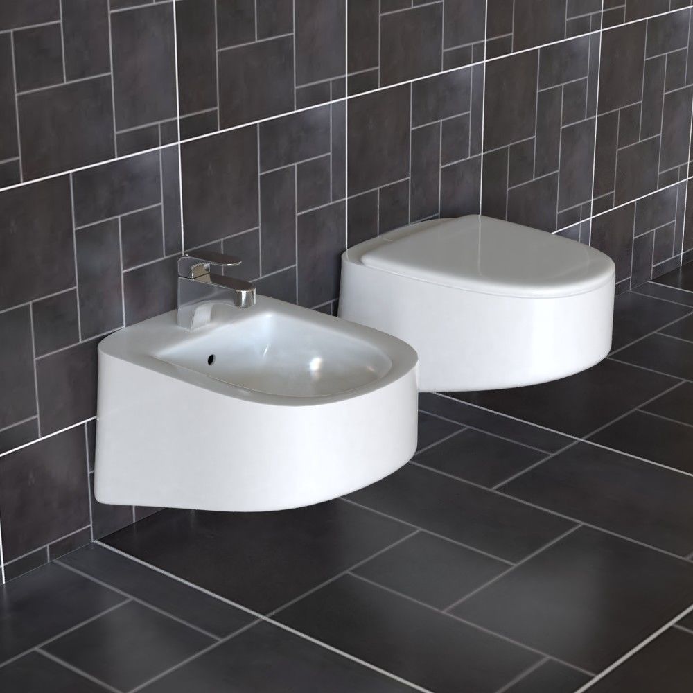 Water Closet and Bidet 3D model | CGTrader