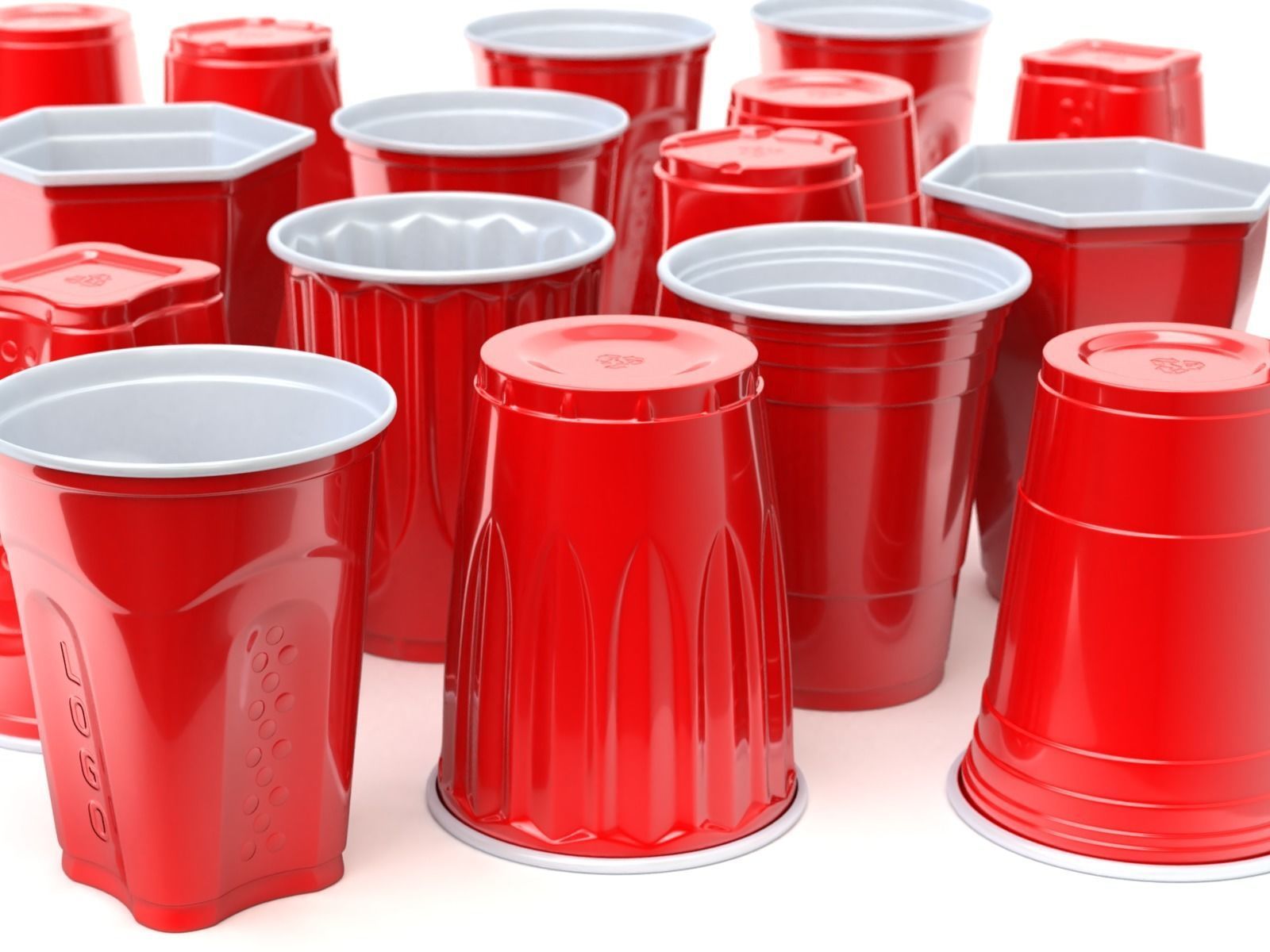 Plastic Cup Set 3D model | CGTrader