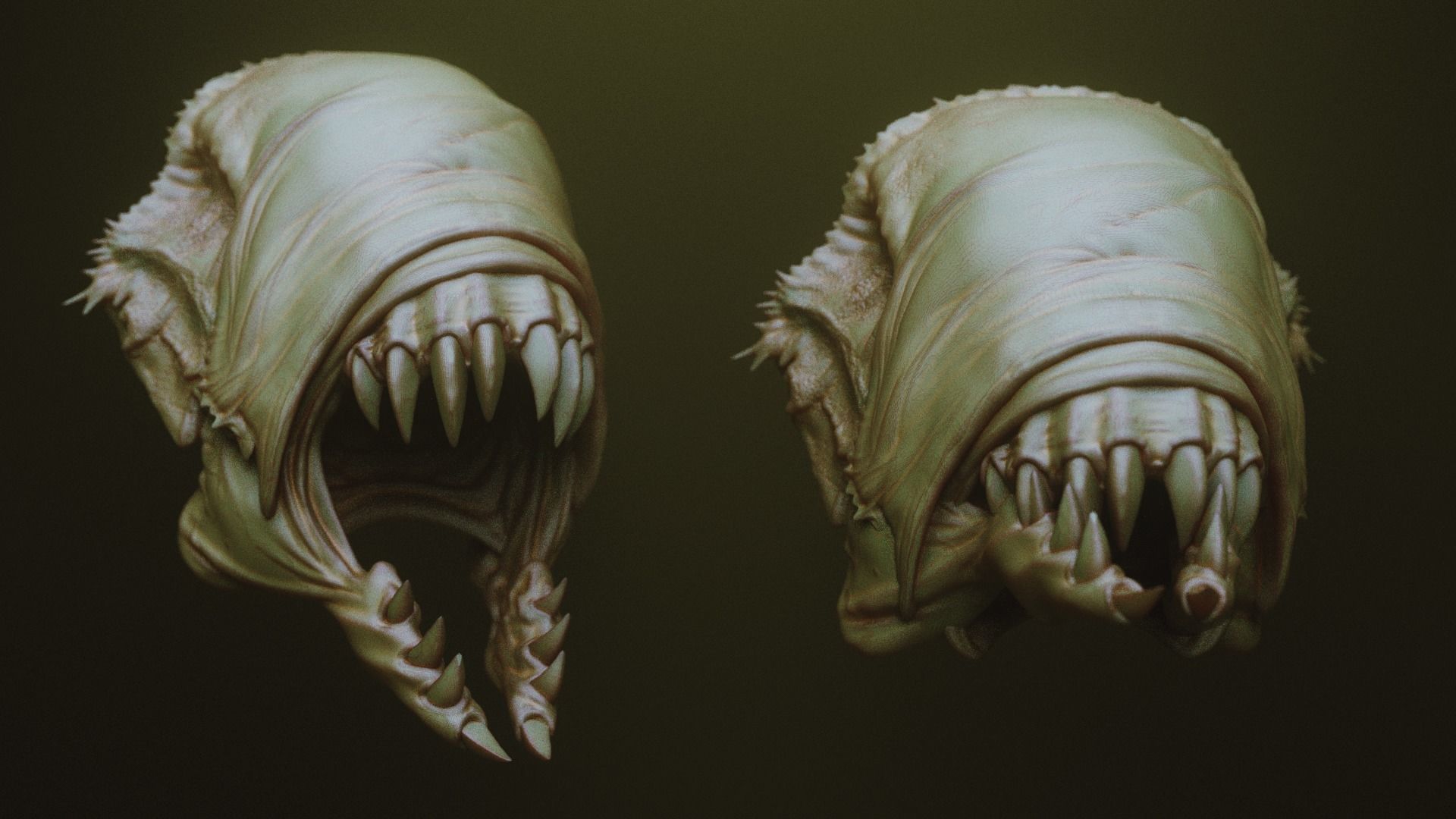 JAWS 2 - Another 33 Monster Mouths and Skulls IMM Brush and OBJs 3D ...