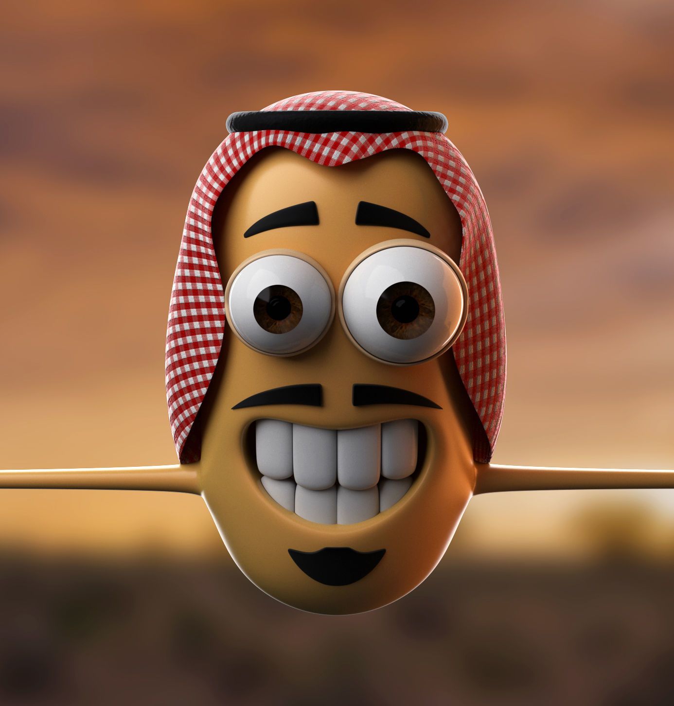 Arabic Character 3D model | CGTrader