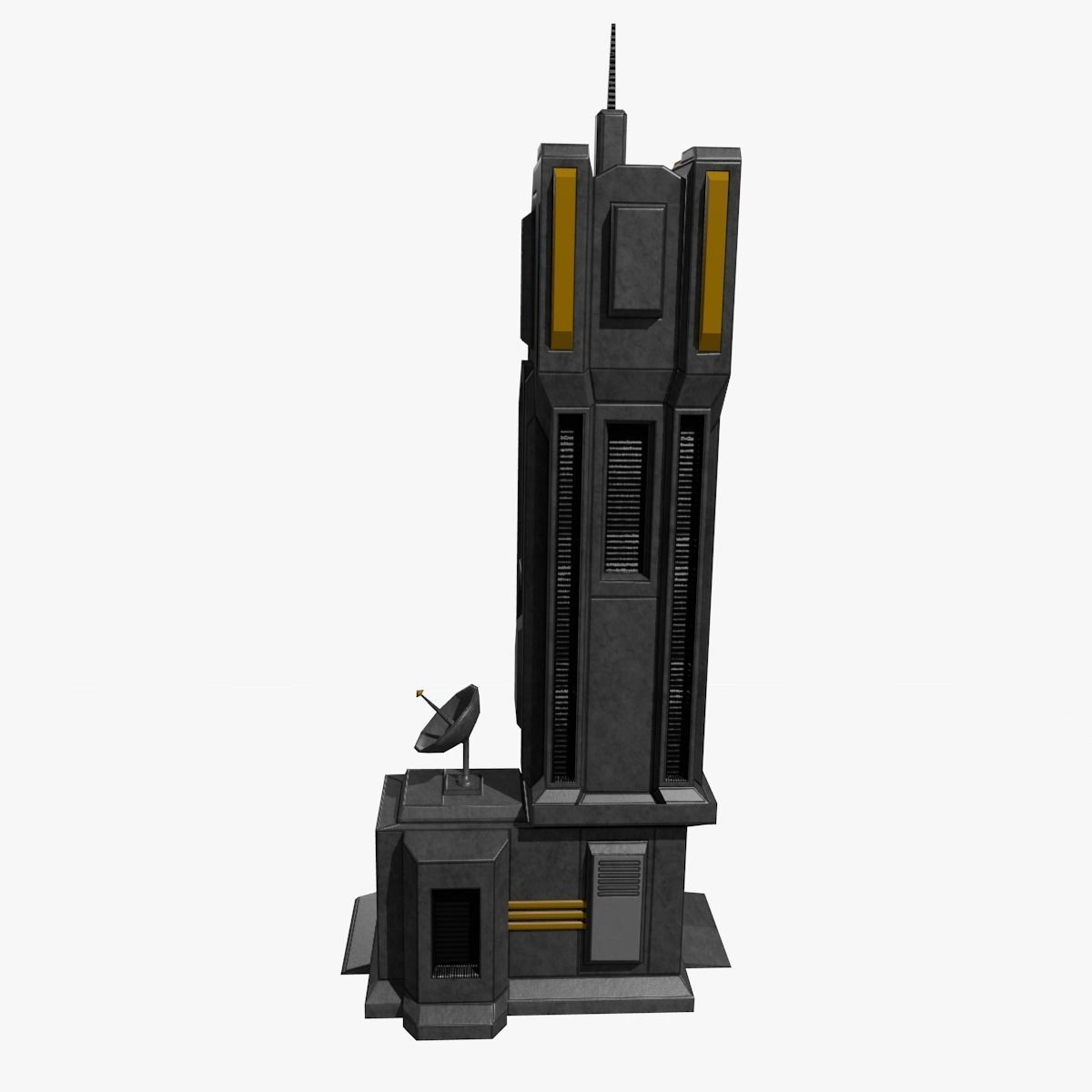 3D model Low-poly Sci-fi Tower Building VR / AR / low-poly | CGTrader