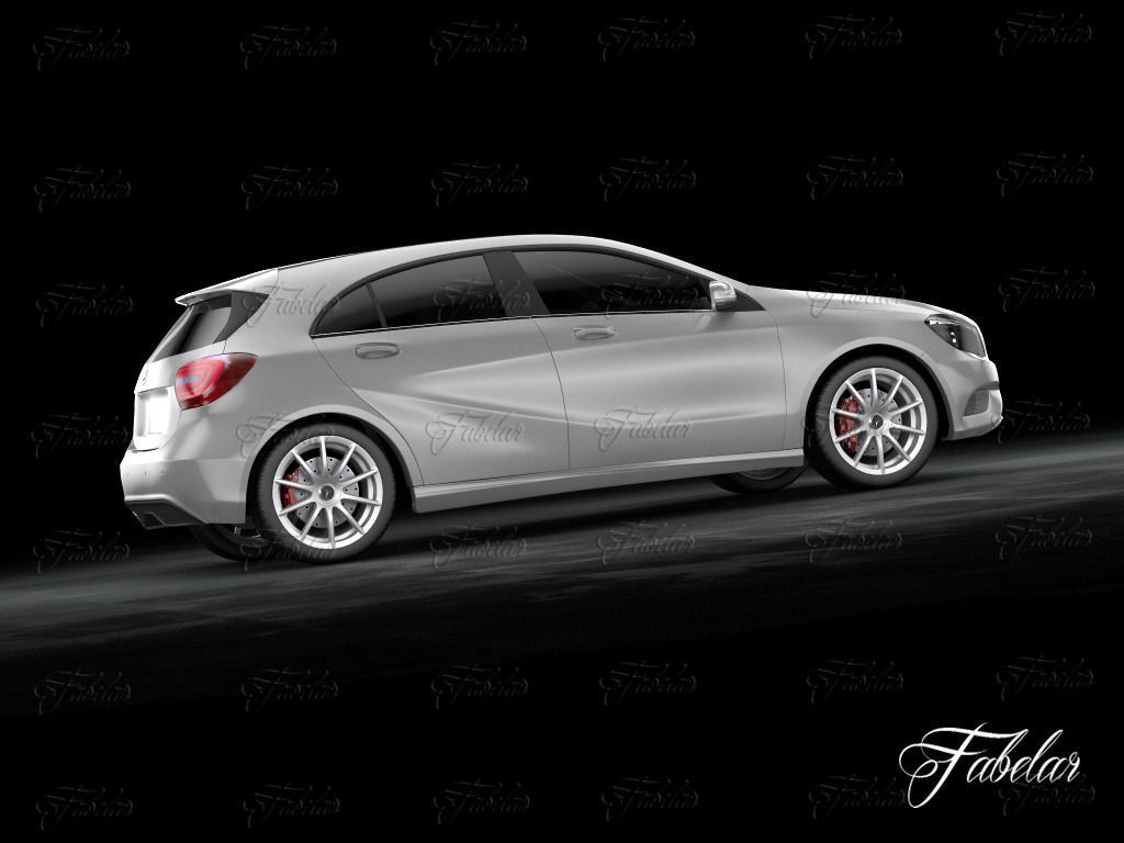 Mercedes A class w176 3D model rigged | CGTrader