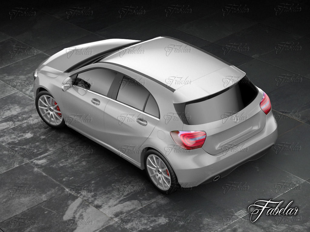 Mercedes A class w176 3D model rigged | CGTrader