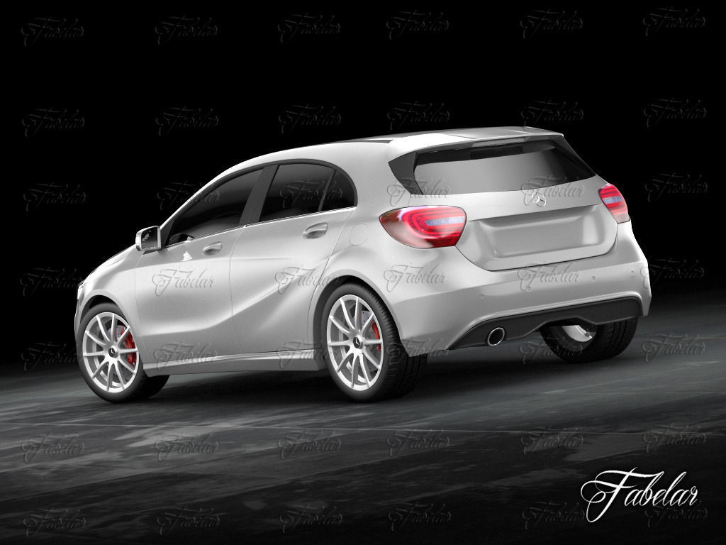 Mercedes A class w176 3D model rigged | CGTrader
