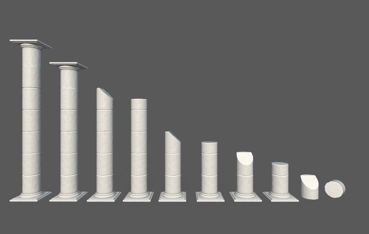3D model Modular Roman Columns 2 VR / AR / low-poly | CGTrader