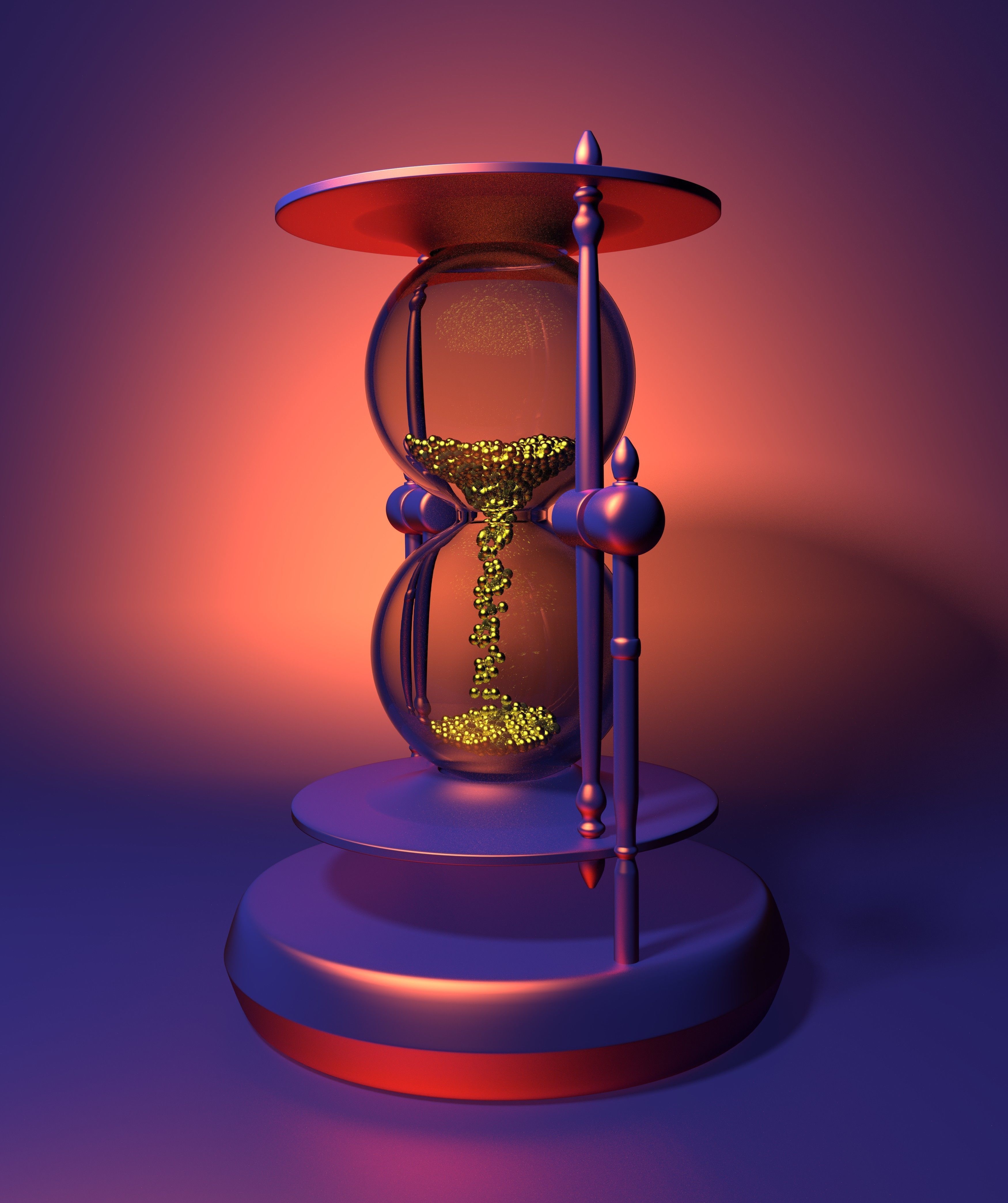 hourglass sand 3D model animated | CGTrader