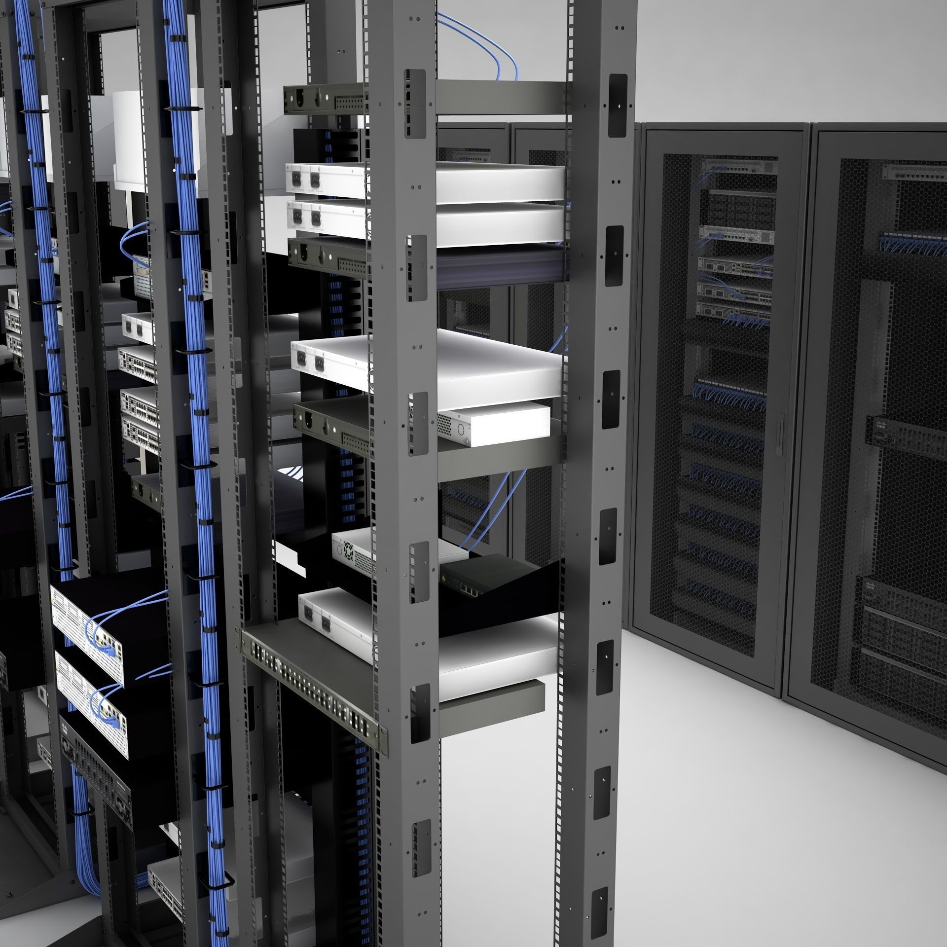 Server Room HD 3D model | CGTrader