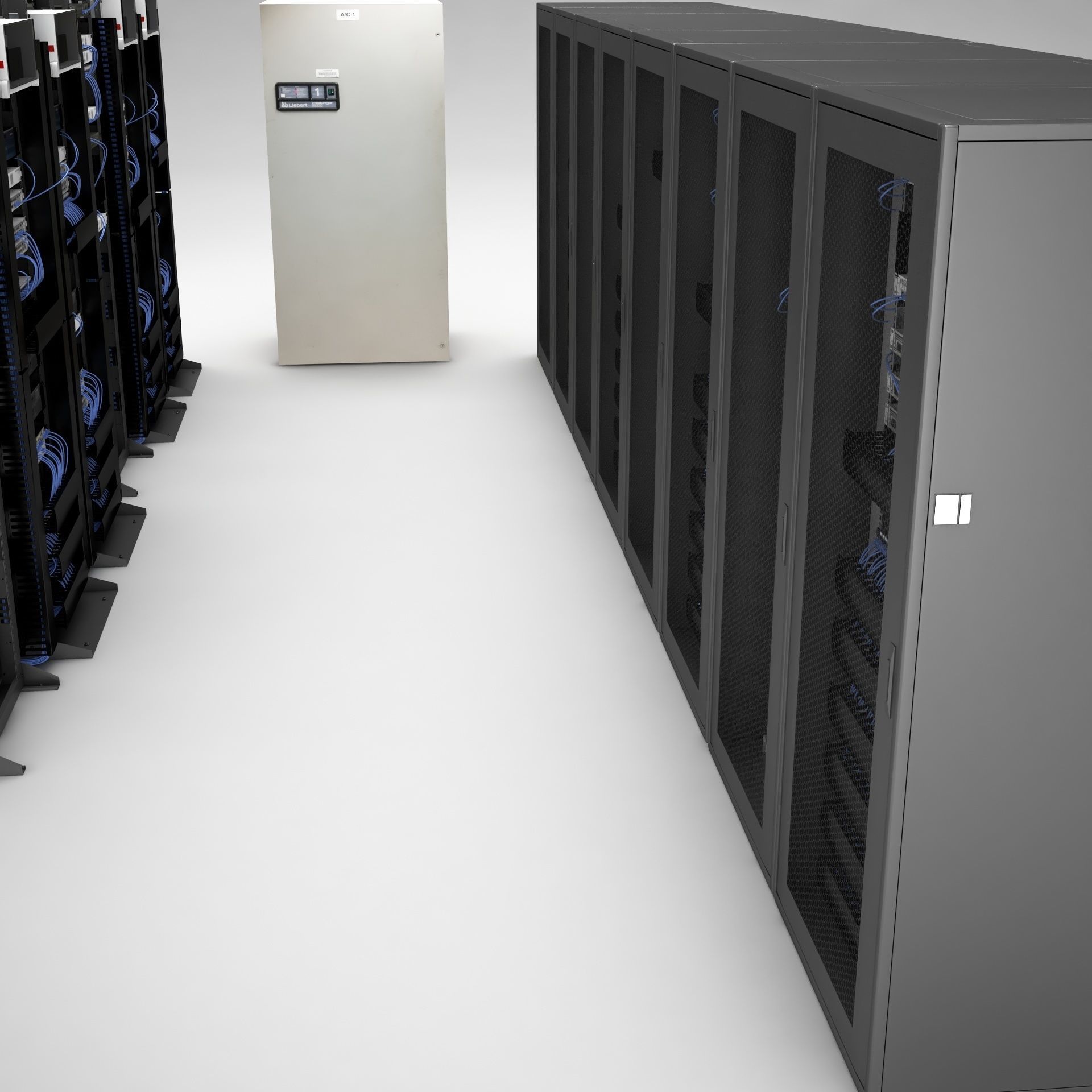 Server Room HD 3D model | CGTrader