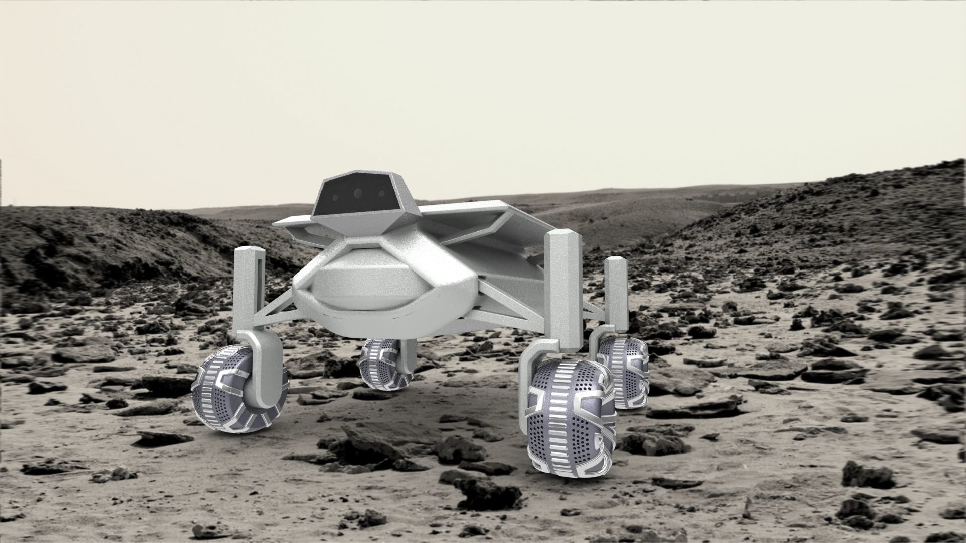 Moon Robot 3D model animated | CGTrader