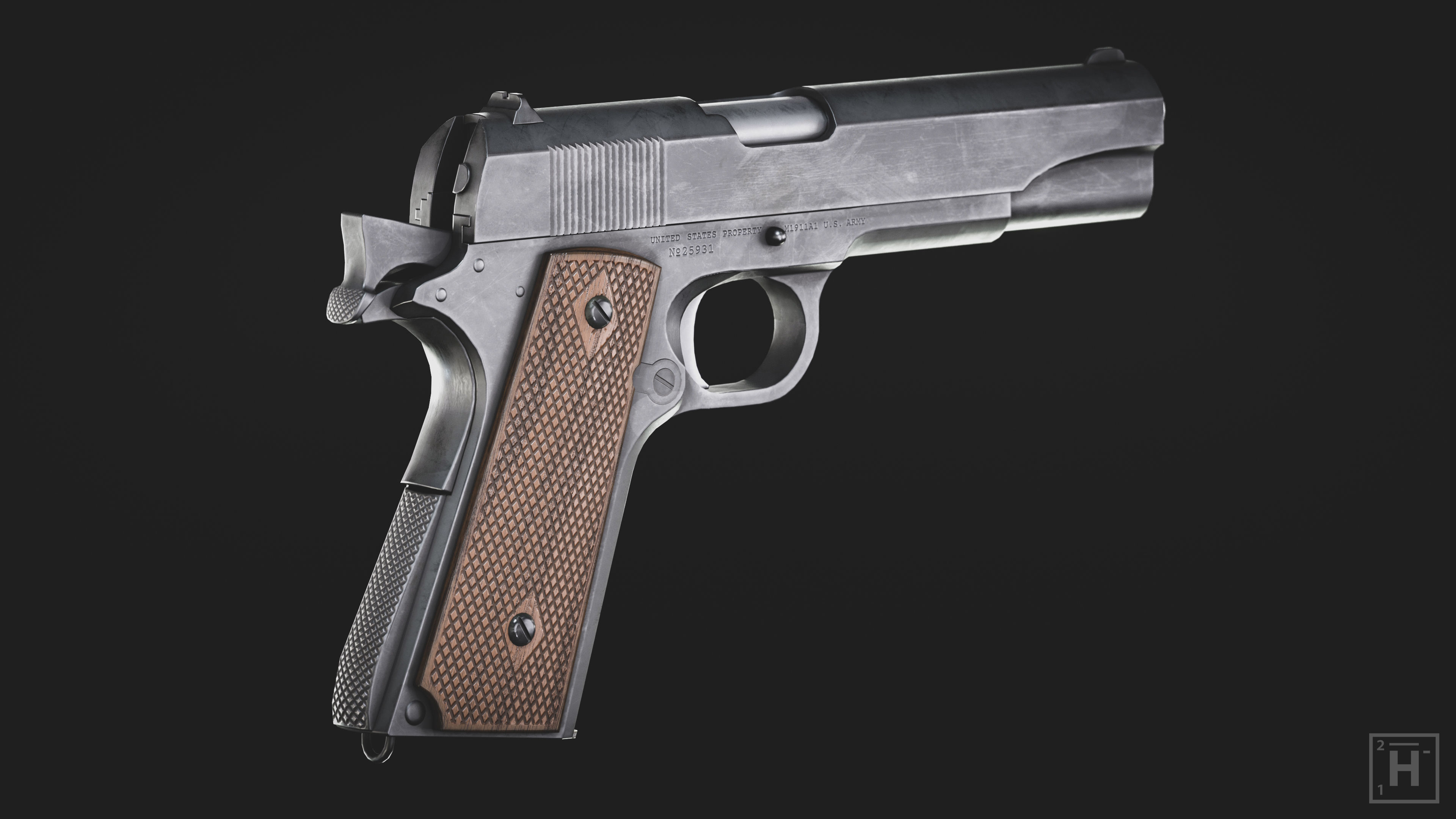 3D model M1911 colt pistol VR / AR / low-poly | CGTrader