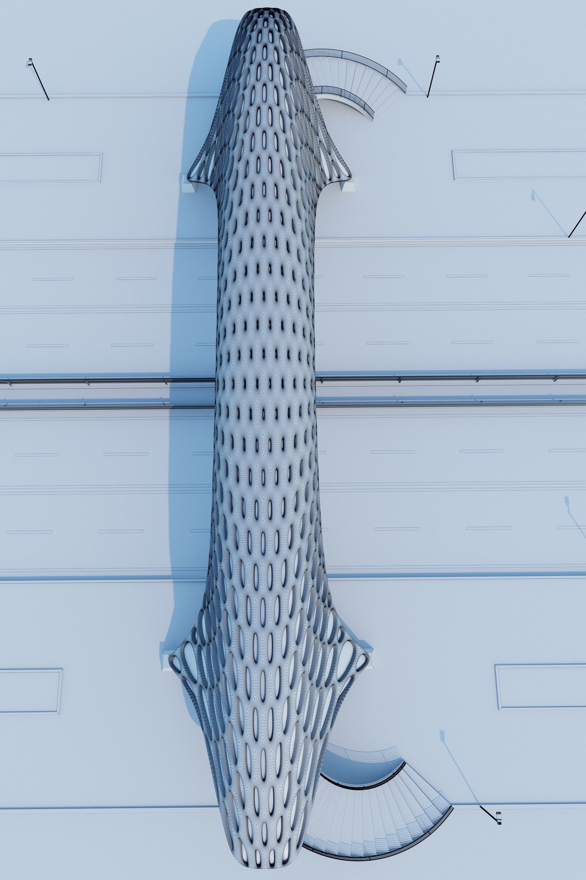 Pedestrian overpass 3D model | CGTrader