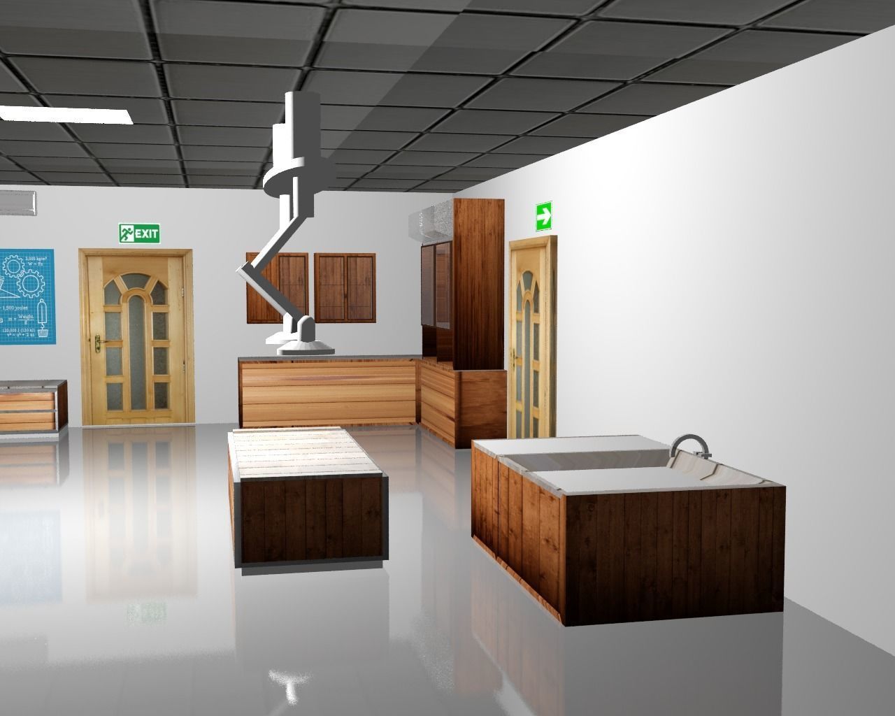 3d lab design 3D model animated | CGTrader
