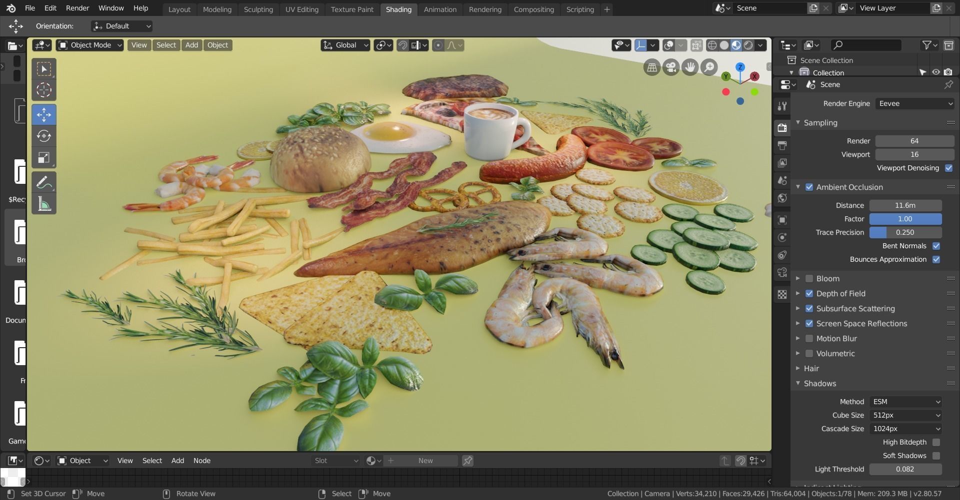 food set pack 3D model | CGTrader
