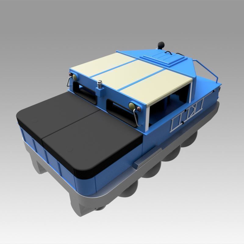 Screw terrain vehicle ZIL-2906 3D model | CGTrader