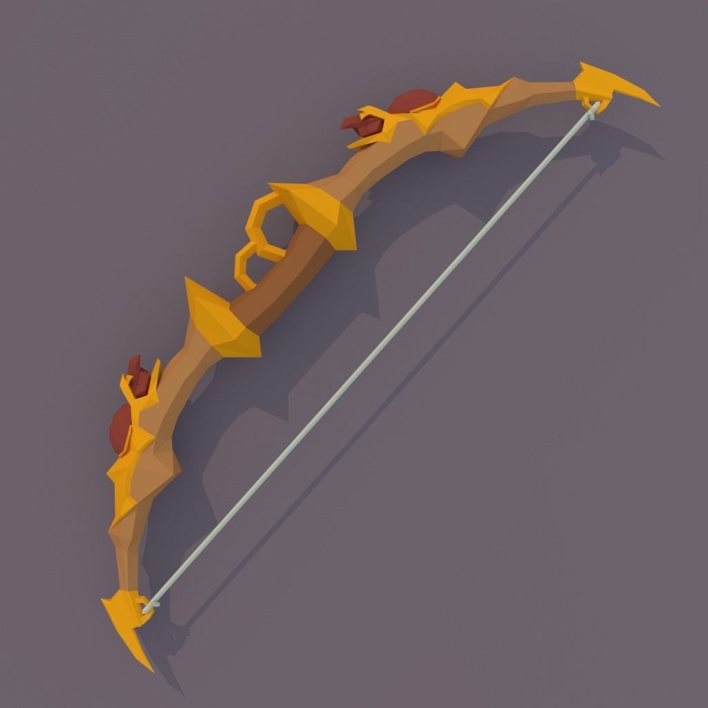 3D model Low Poly Bows Pack VR / AR / low-poly rigged animated | CGTrader