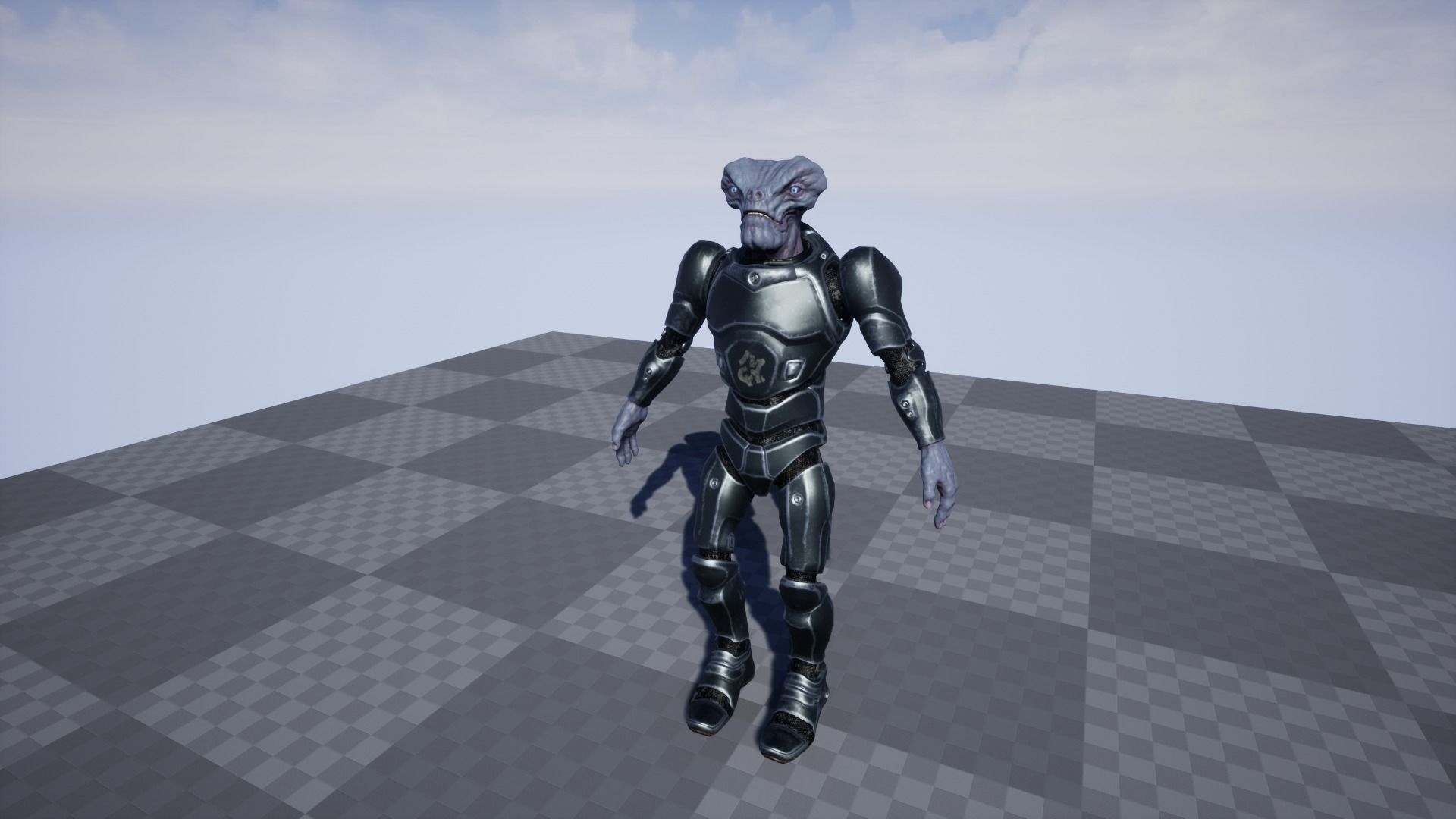 3D model Alien in armored suit VR / AR / low-poly rigged | CGTrader