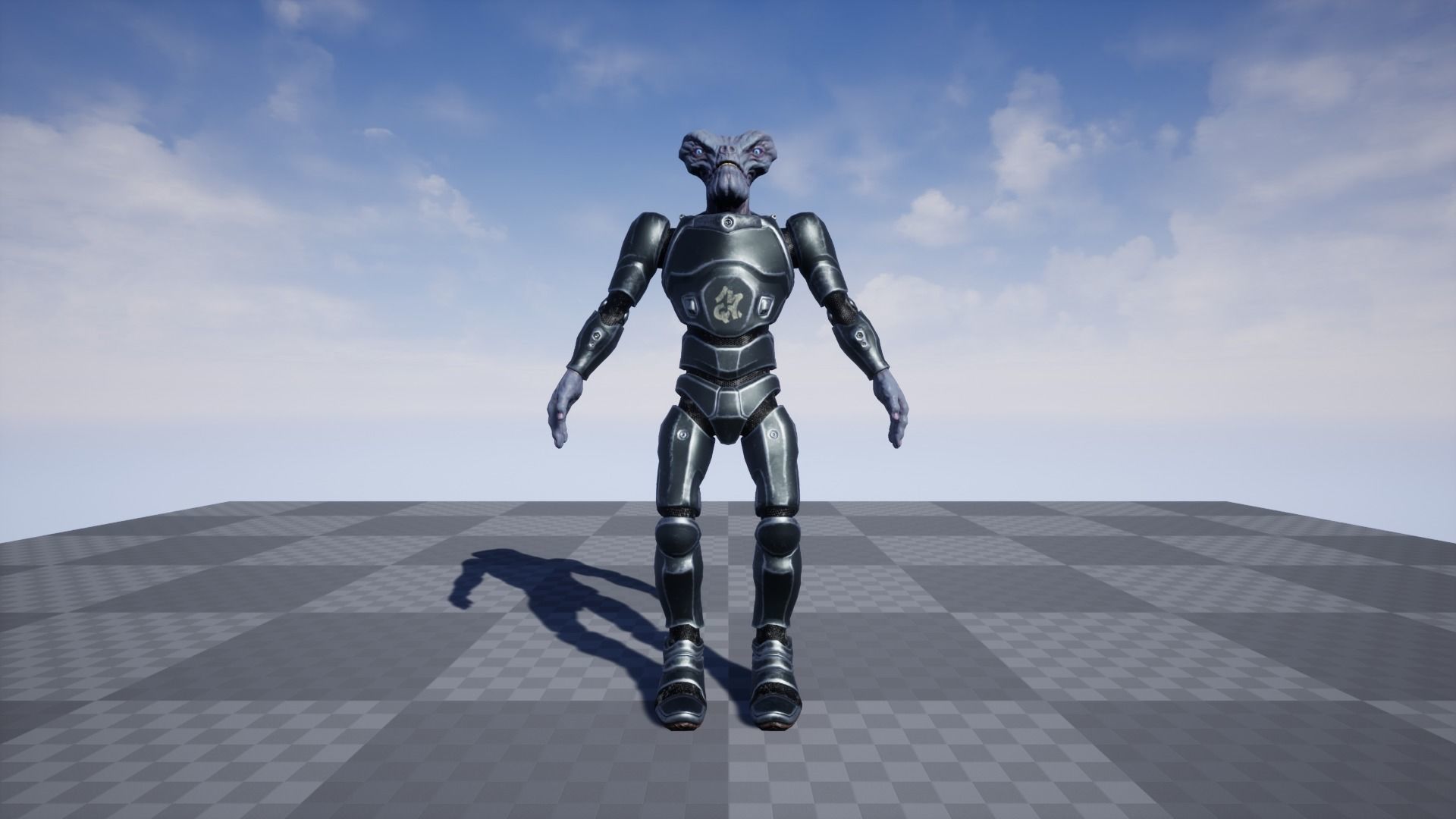 3D model Alien in armored suit VR / AR / low-poly rigged | CGTrader