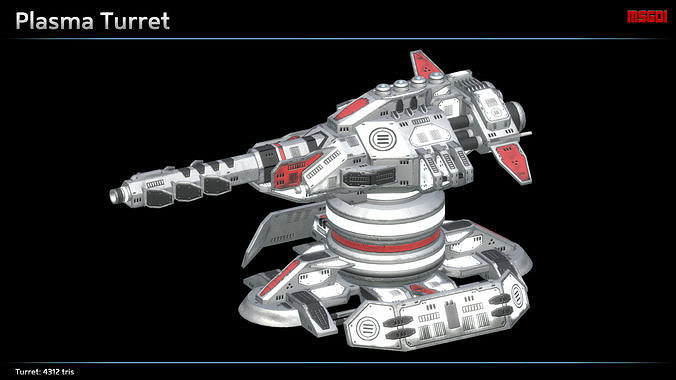 3D model Plasma Turret VR / AR / low-poly | CGTrader