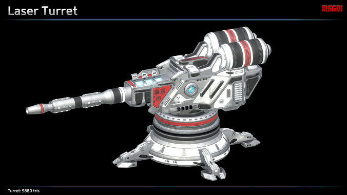 3D model Laser Turret VR / AR / low-poly | CGTrader