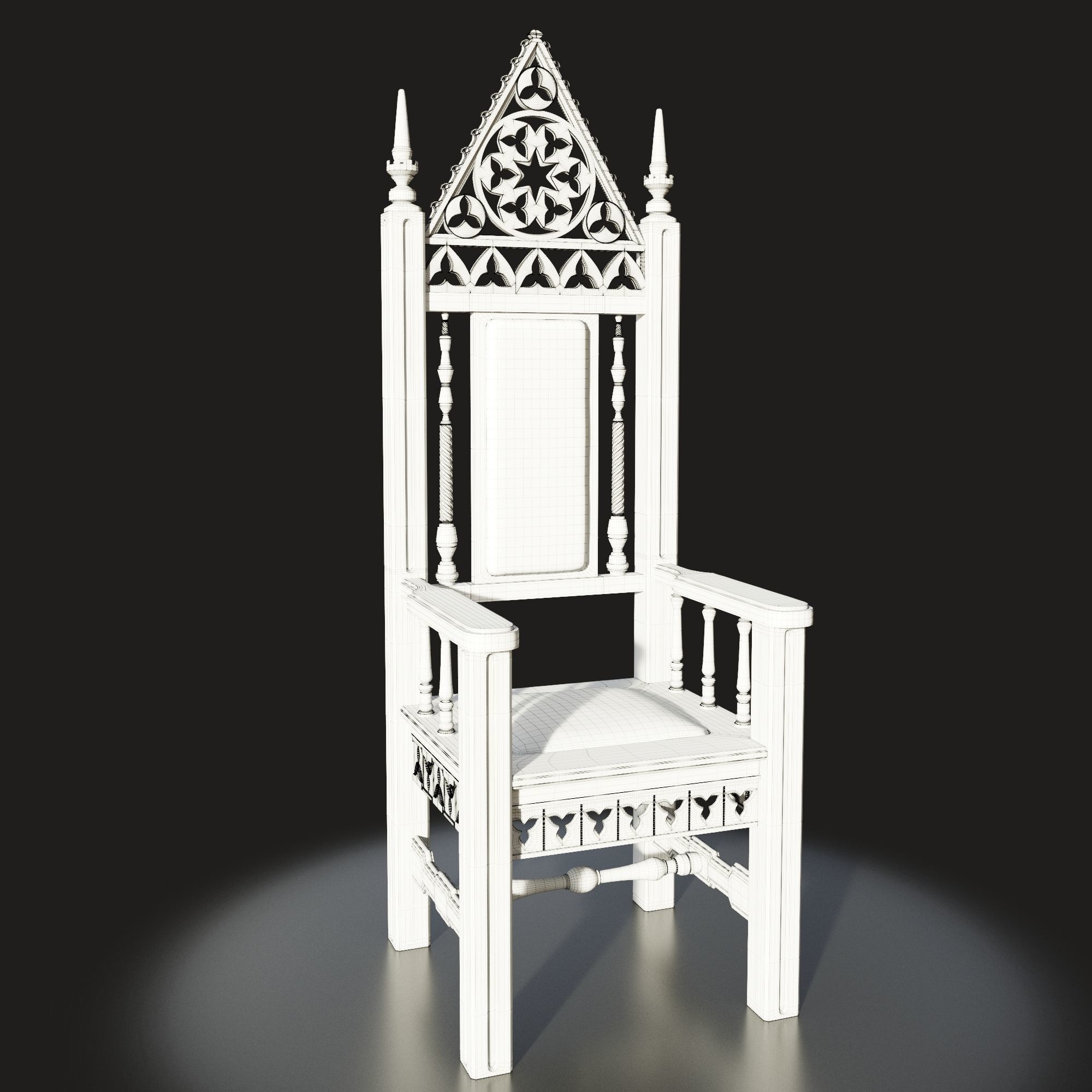 Gothic Throne 3D model | CGTrader