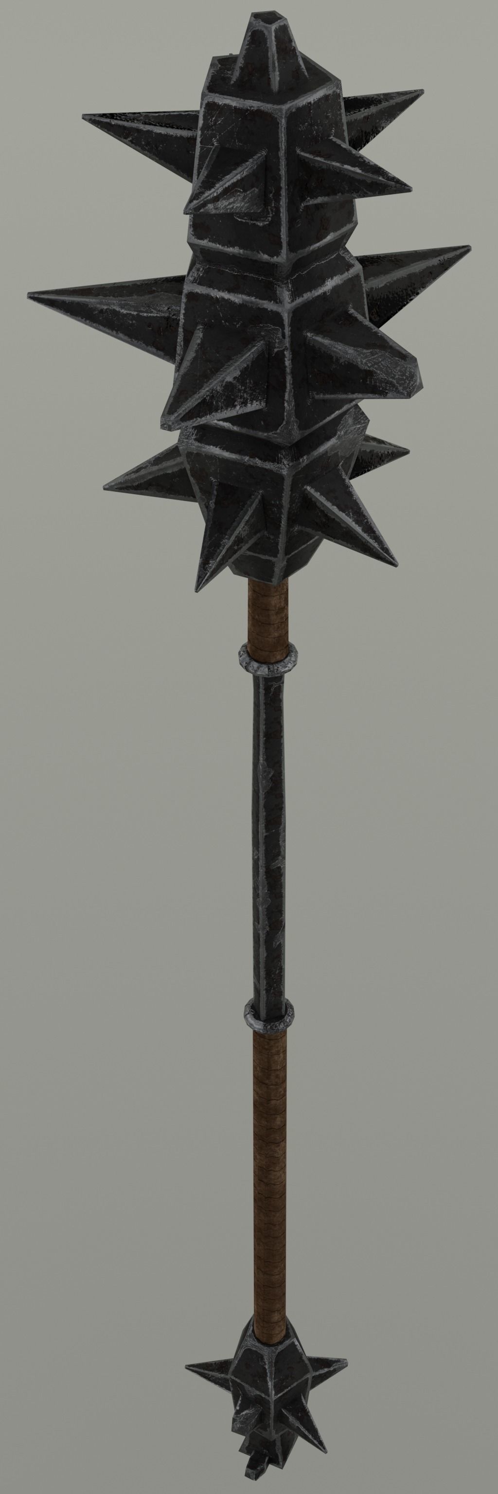 3D model Two Handed Spiked Mace VR / AR / low-poly | CGTrader