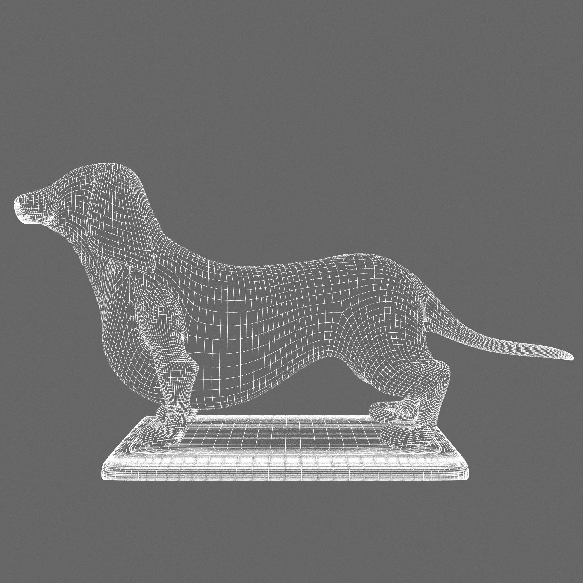 Wiener Dog Decorative Sculpture 3D model | CGTrader