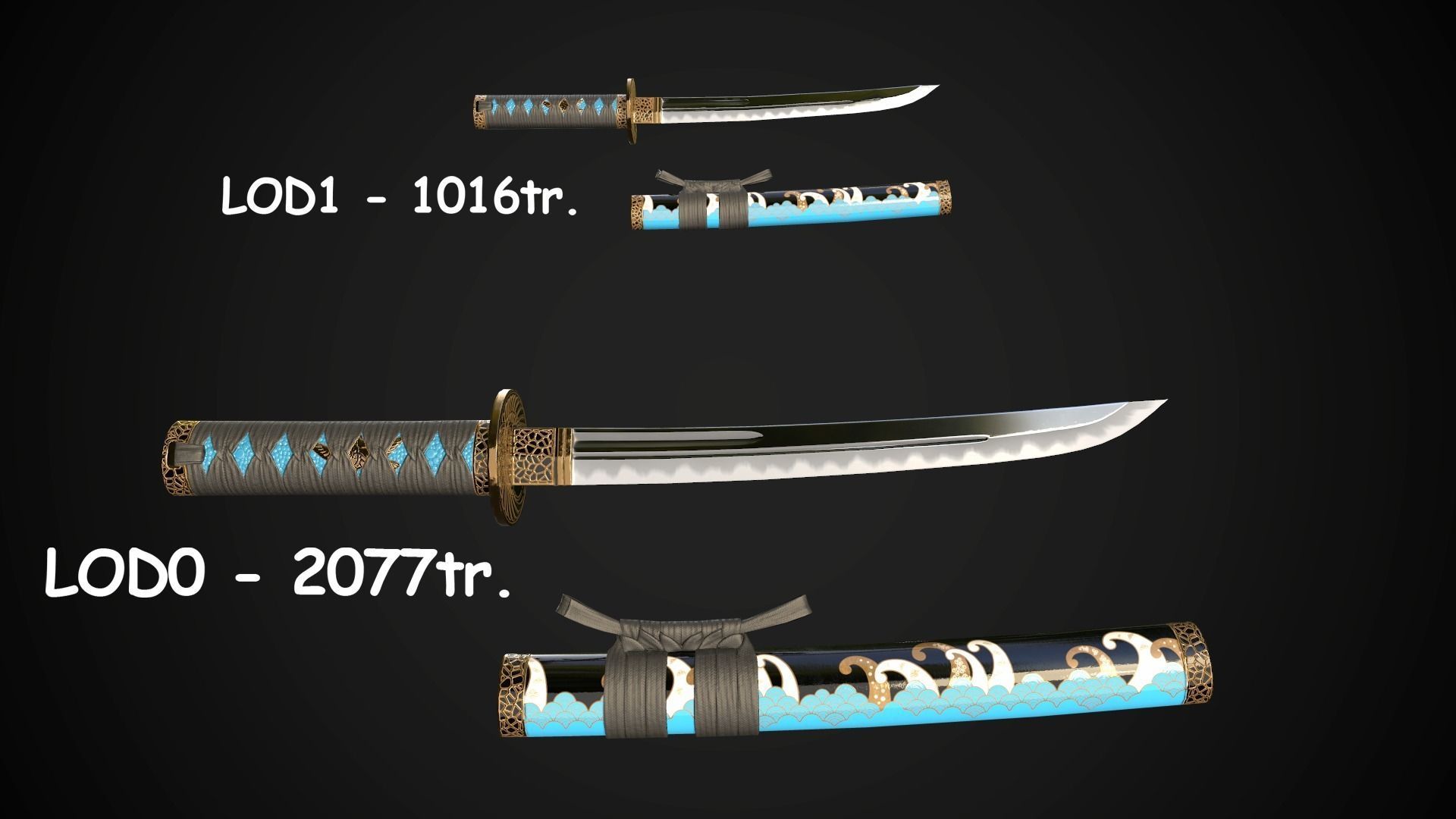 3D model Tanto 01 VR / AR / low-poly | CGTrader