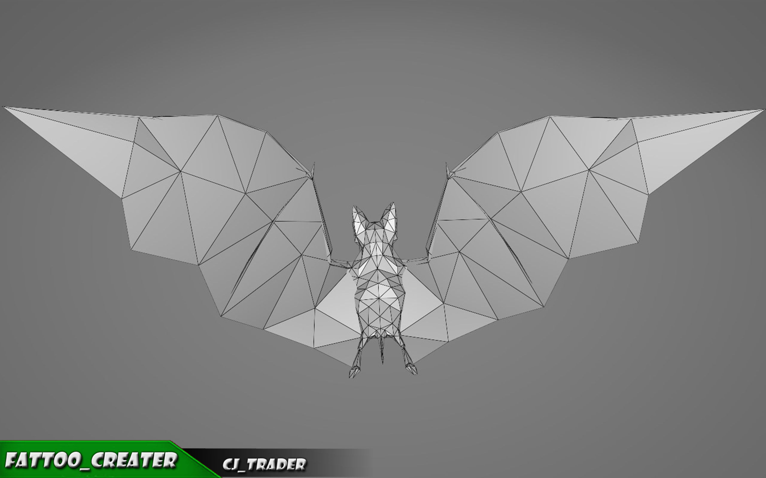 3D model Low-poly Bat Rigged Animated VR / AR / low-poly rigged ...