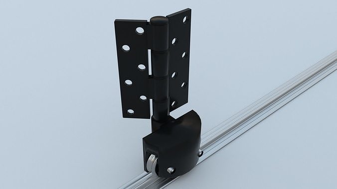 Bottom Roller hinge and track 3D model animated | CGTrader