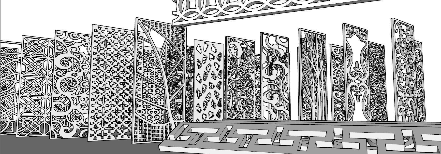 3D SKETCHUP PATTERN free 3D model | CGTrader