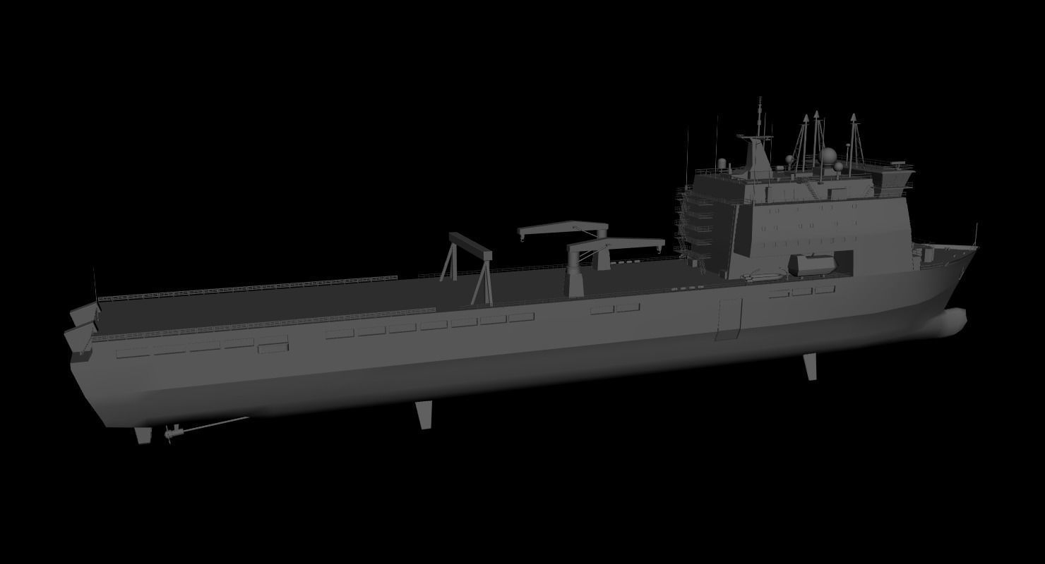 3D model Landing Ship Bay-Class VR / AR / low-poly | CGTrader