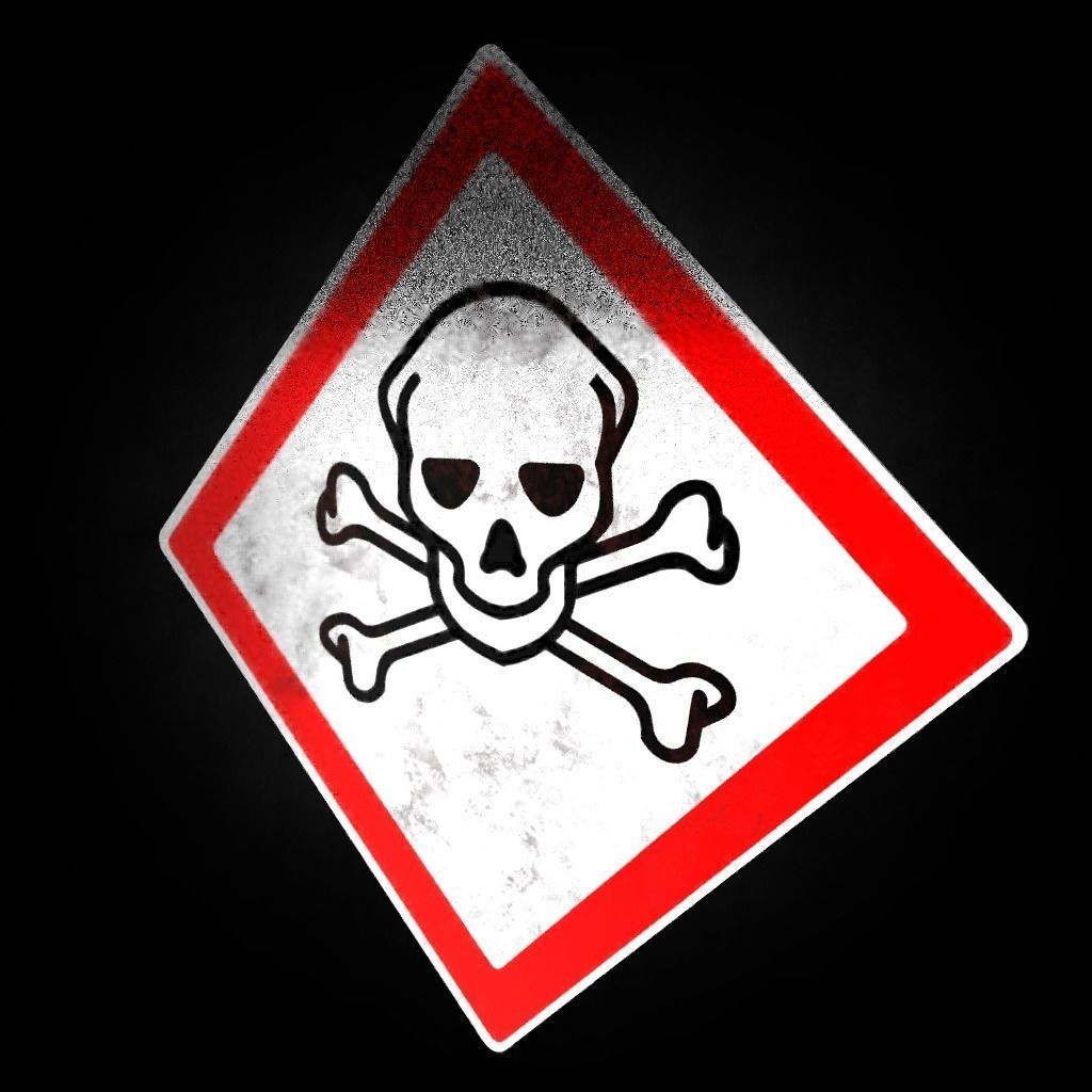 3D model Poisen Sign VR / AR / low-poly | CGTrader