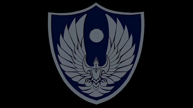 S H I E L D logo eagle shield 3D model | CGTrader
