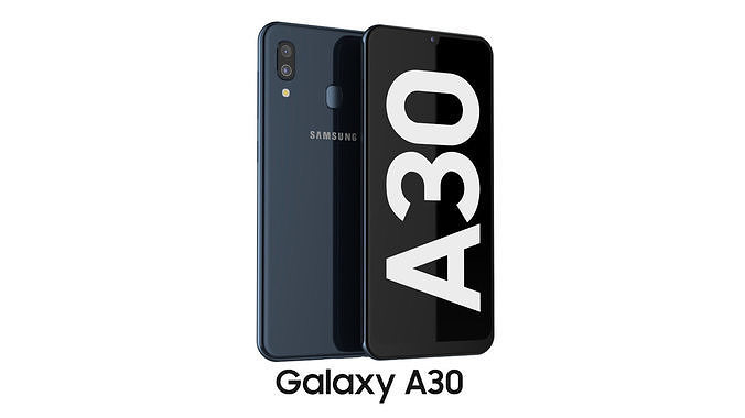 Samsung Galaxy A30 Black 3D model | CGTrader
