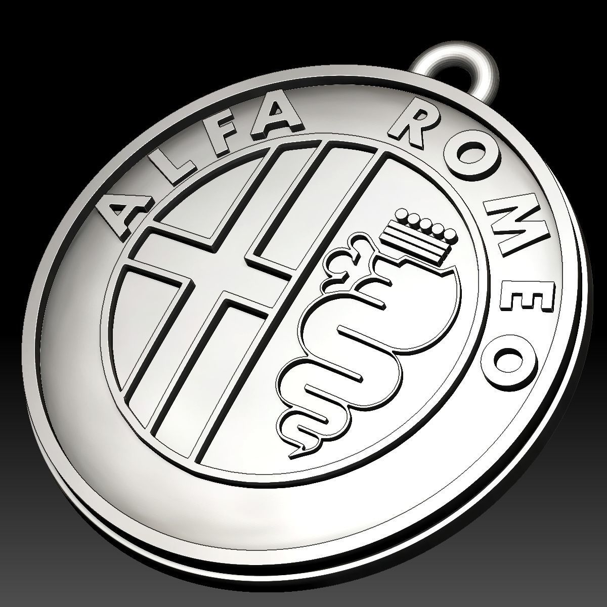 Alfa Romeo logo car logotype 3D model 3D printable | CGTrader