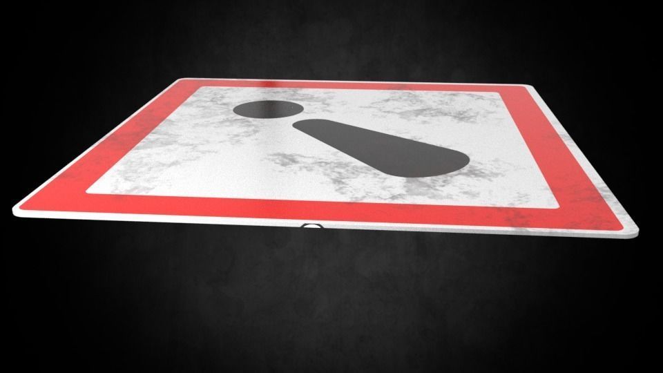 3D model Warning symbol VR / AR / low-poly | CGTrader