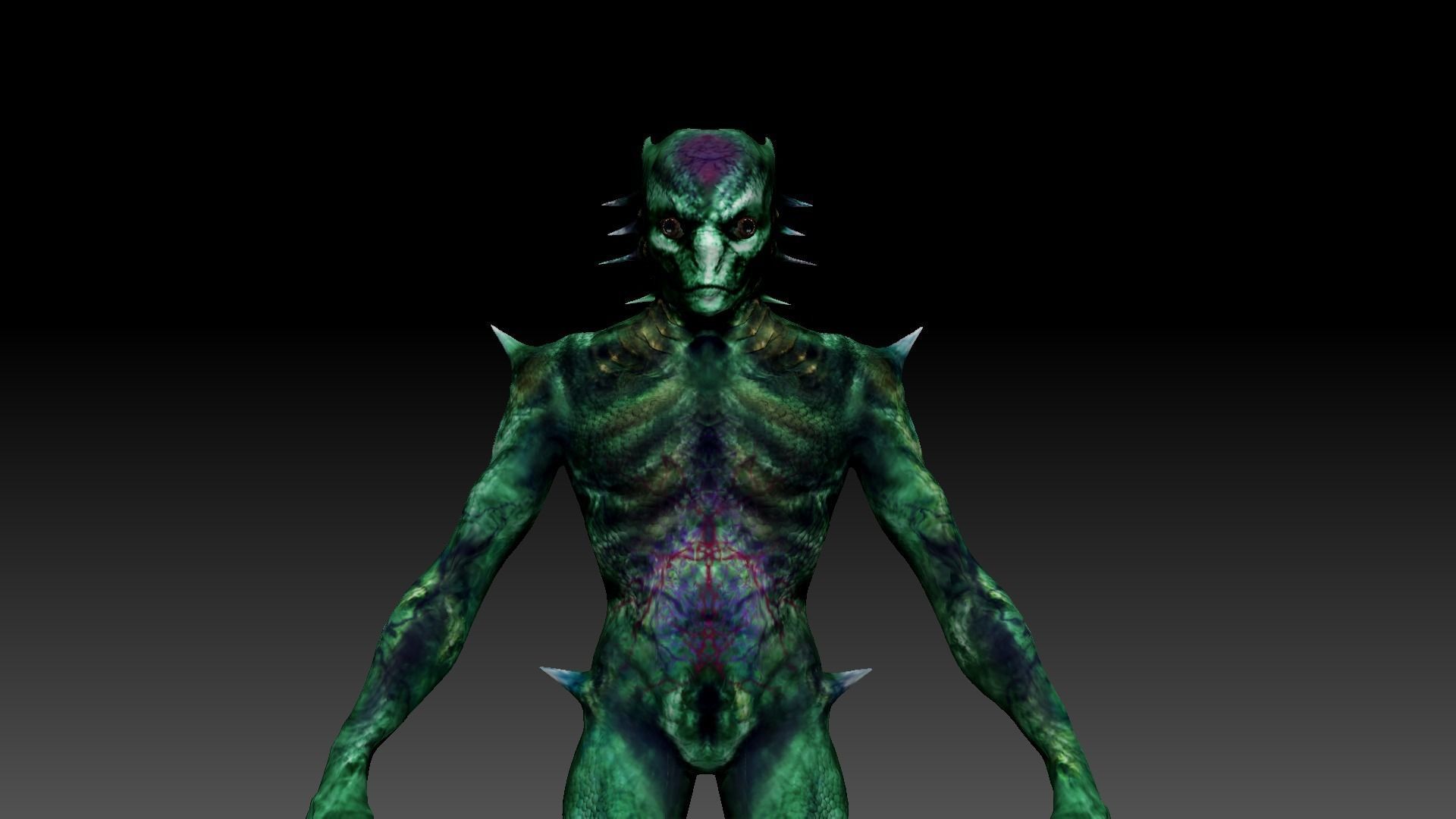 3D model Demon Reptilian Alien VR / AR / low-poly rigged | CGTrader