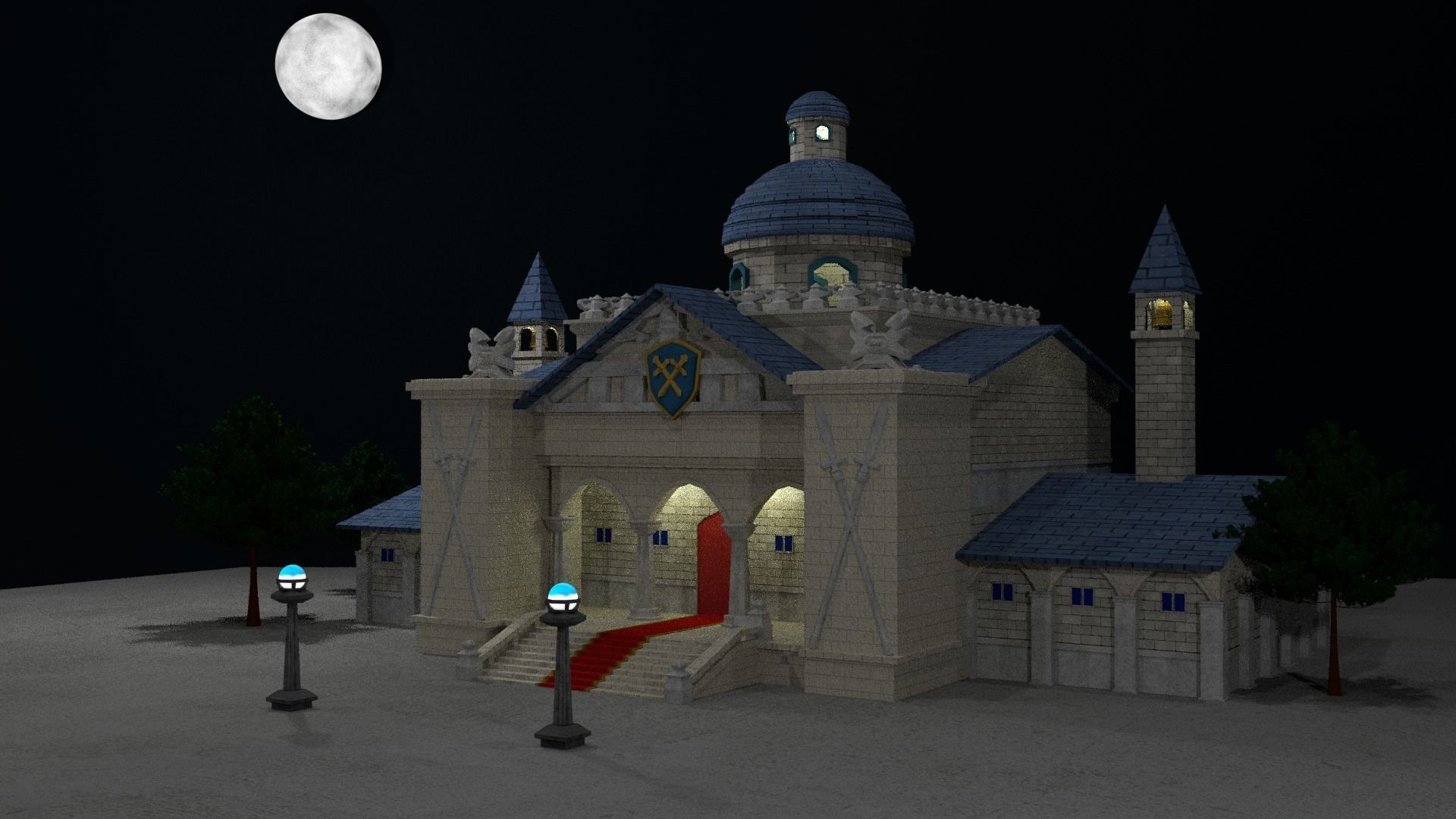 3D model palace game buildings assets VR / AR / low-poly | CGTrader