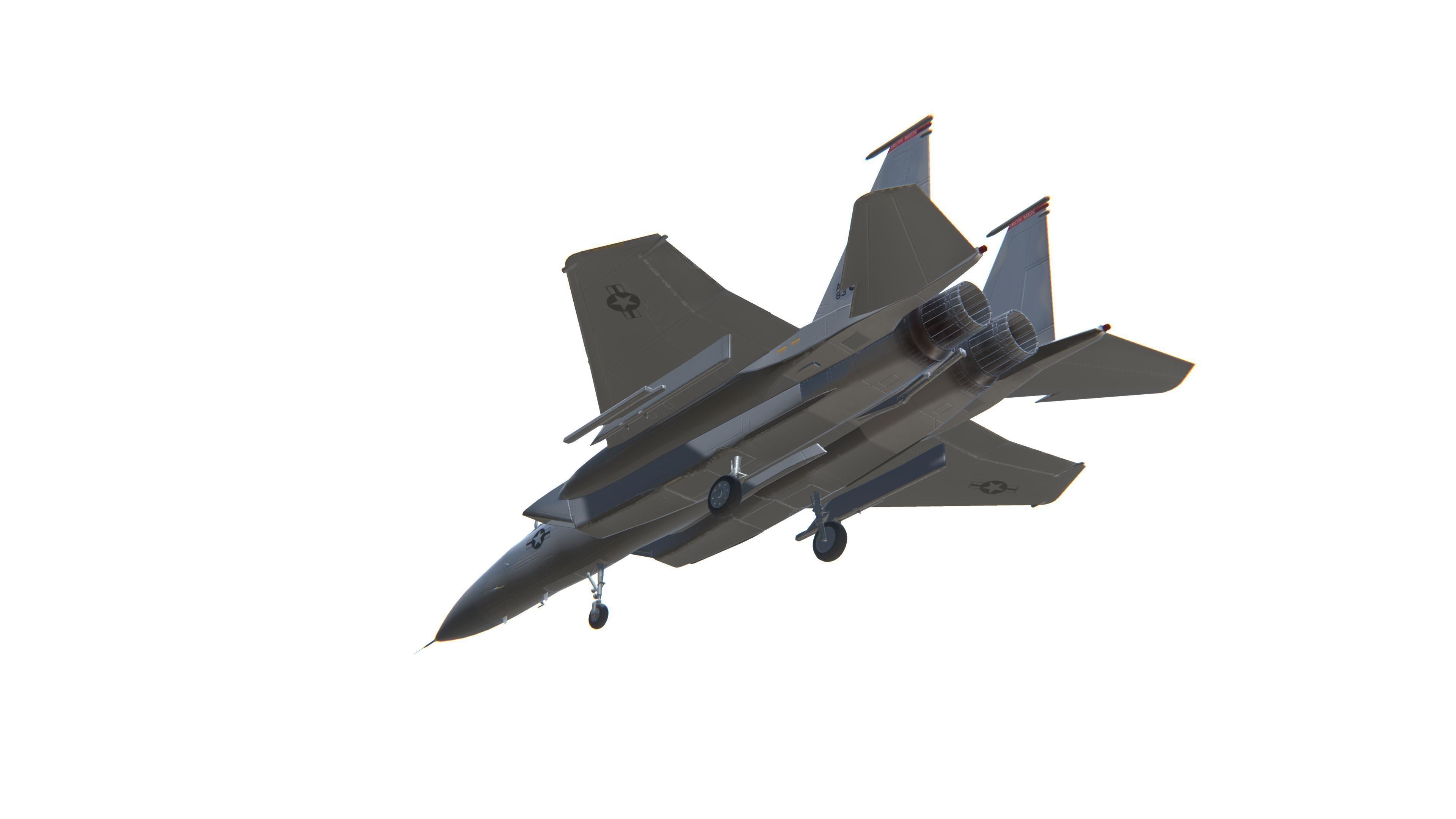 3D model F-15 Eagle Jet Fighter Aircraft VR / AR / low-poly | CGTrader