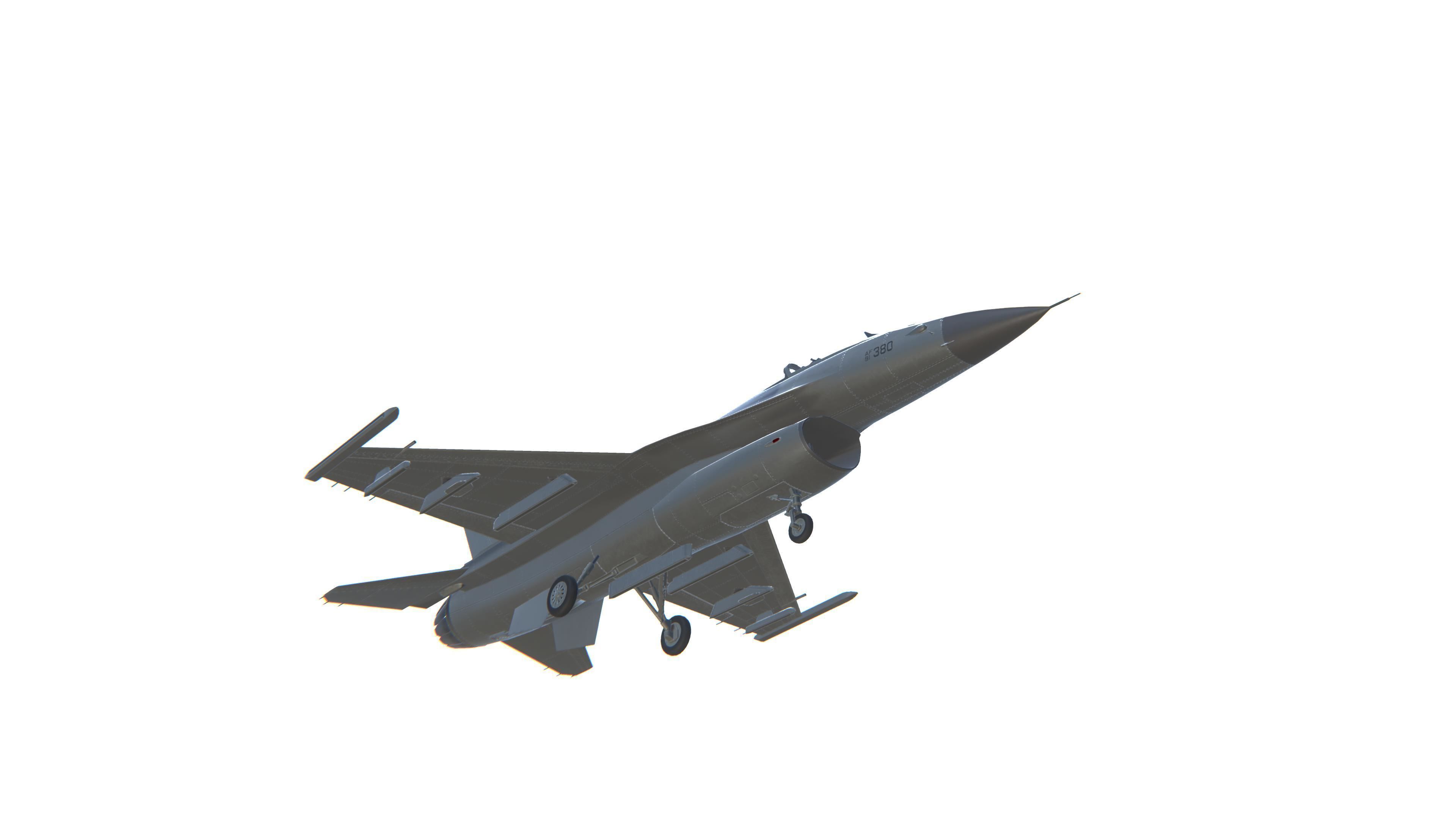 3D model F-16 Fighting Falcon Jet Fighter Aircraft VR / AR / low-poly ...