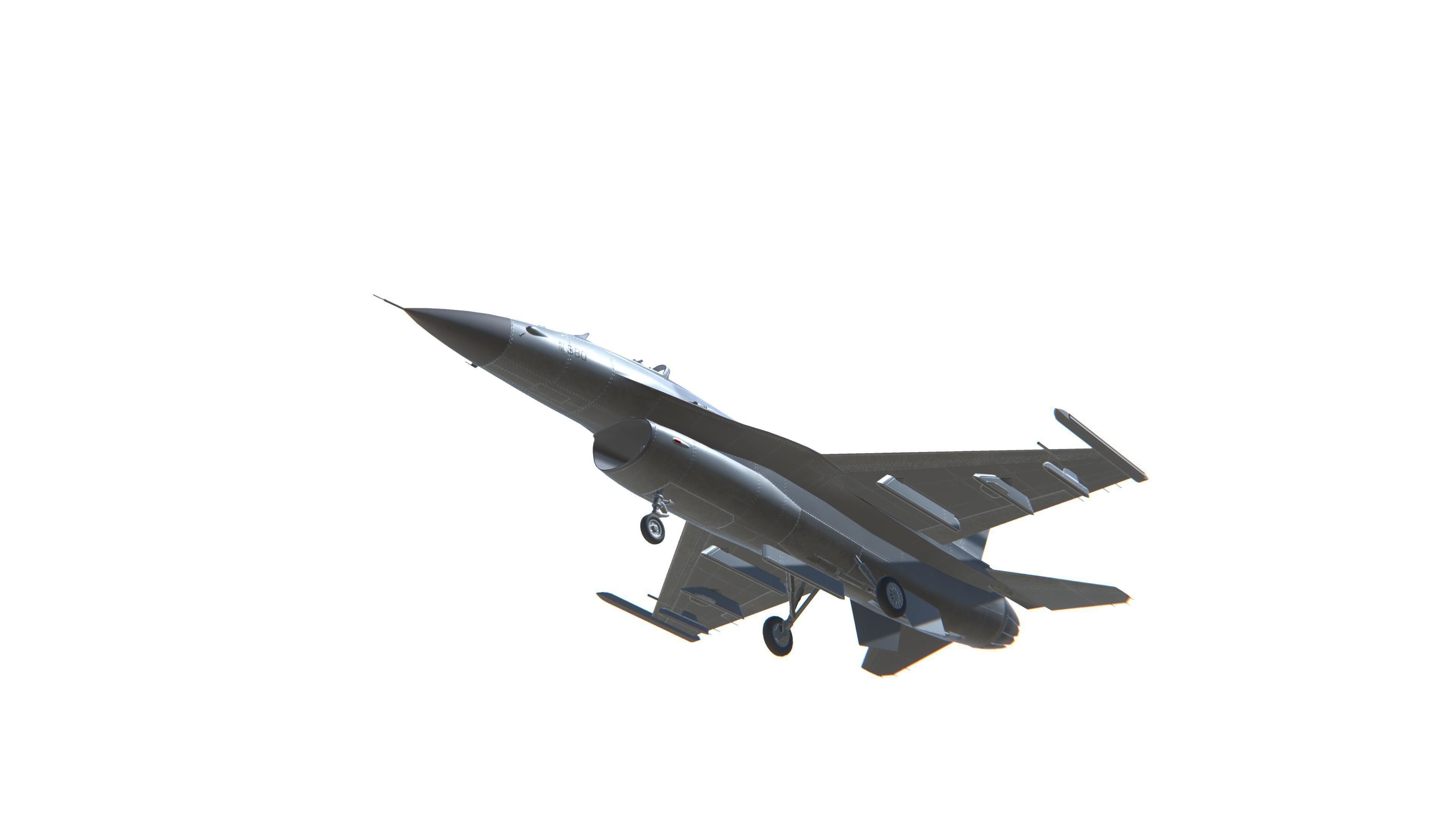 3D model F-16 Fighting Falcon Jet Fighter Aircraft VR / AR / low-poly ...