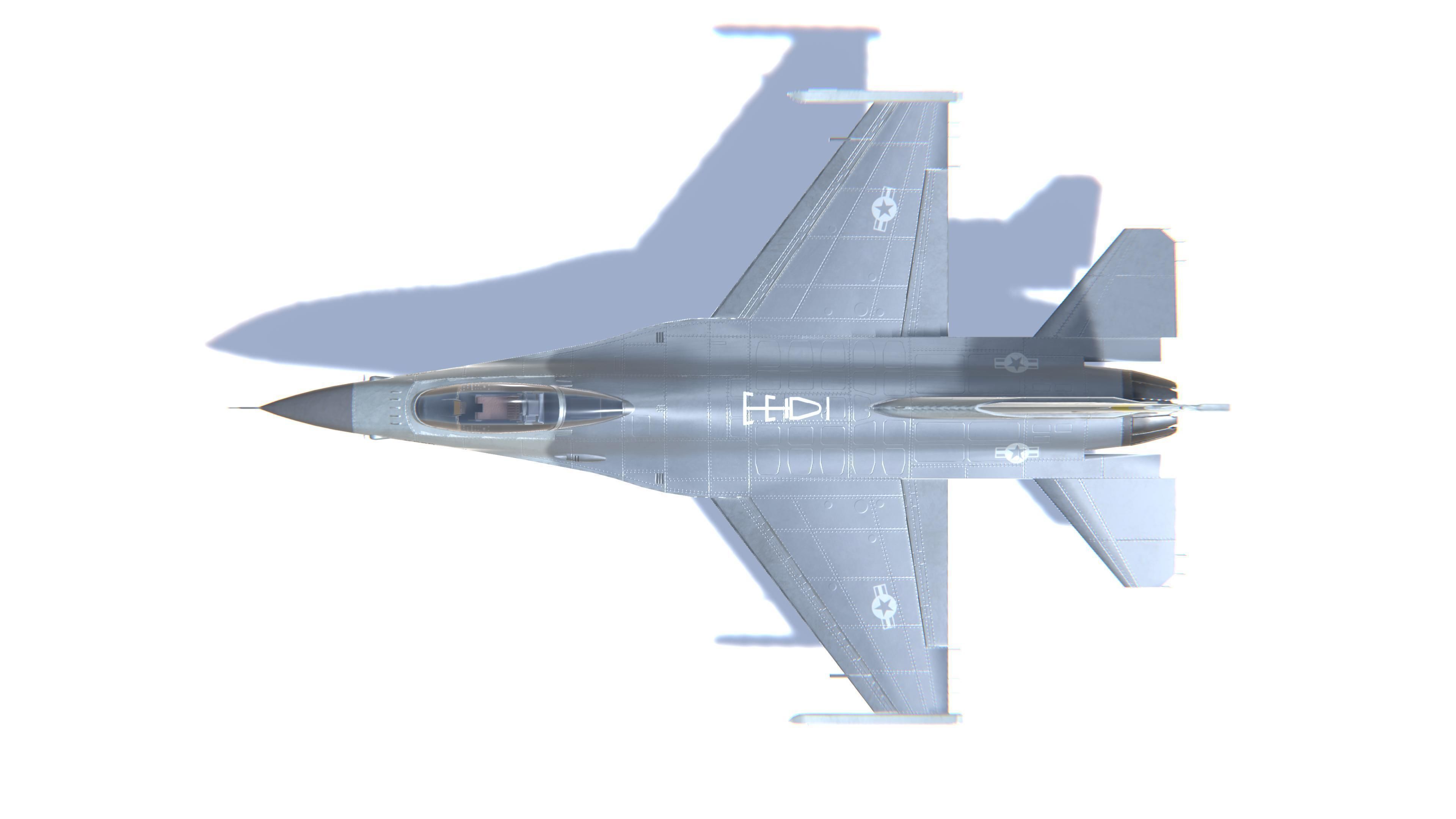 3D model F-16 Fighting Falcon Jet Fighter Aircraft VR / AR / low-poly ...