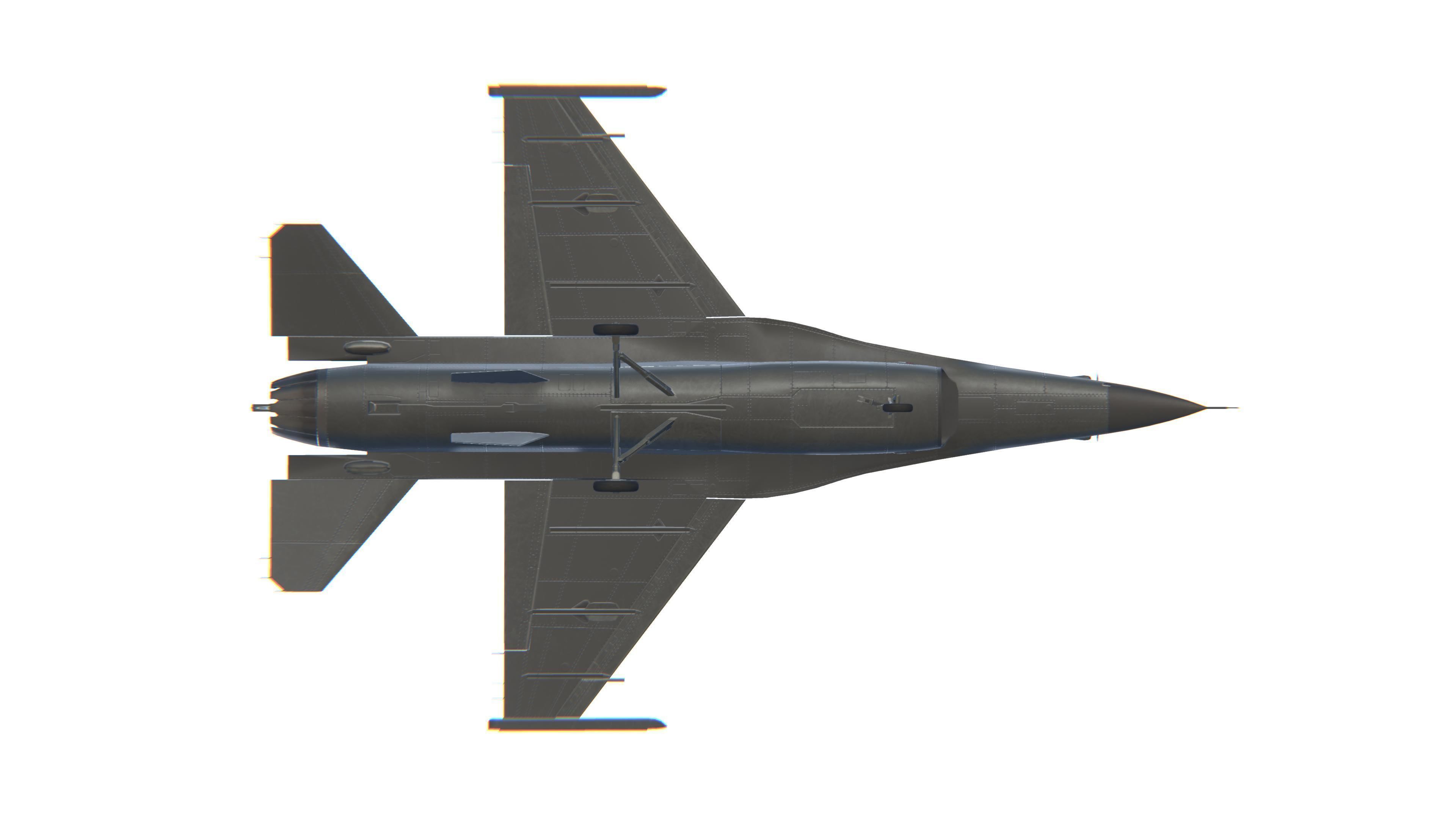 3D model F-16 Fighting Falcon Jet Fighter Aircraft VR / AR / low-poly ...